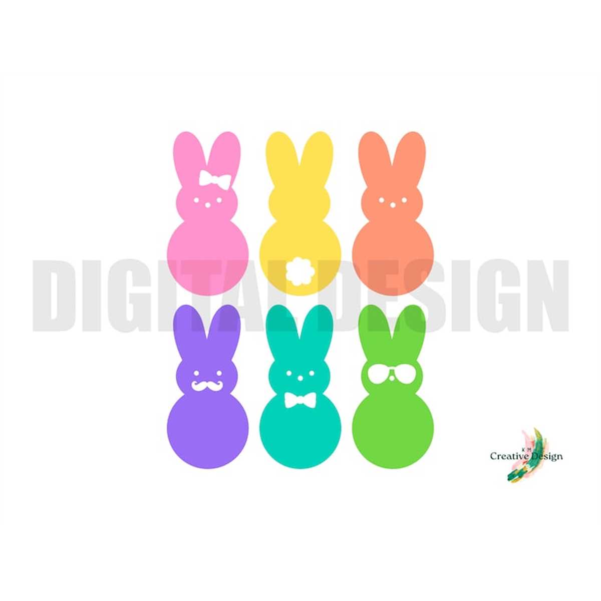 Cute Easter Peeps Digital Design File SVG PNG Cricut Silhoue | Inspire ...