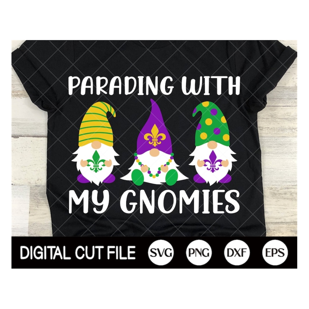 Parading With My Gnomies, Mardi Gras Svg, Gnome Svg, Kids Sh | Inspire ...