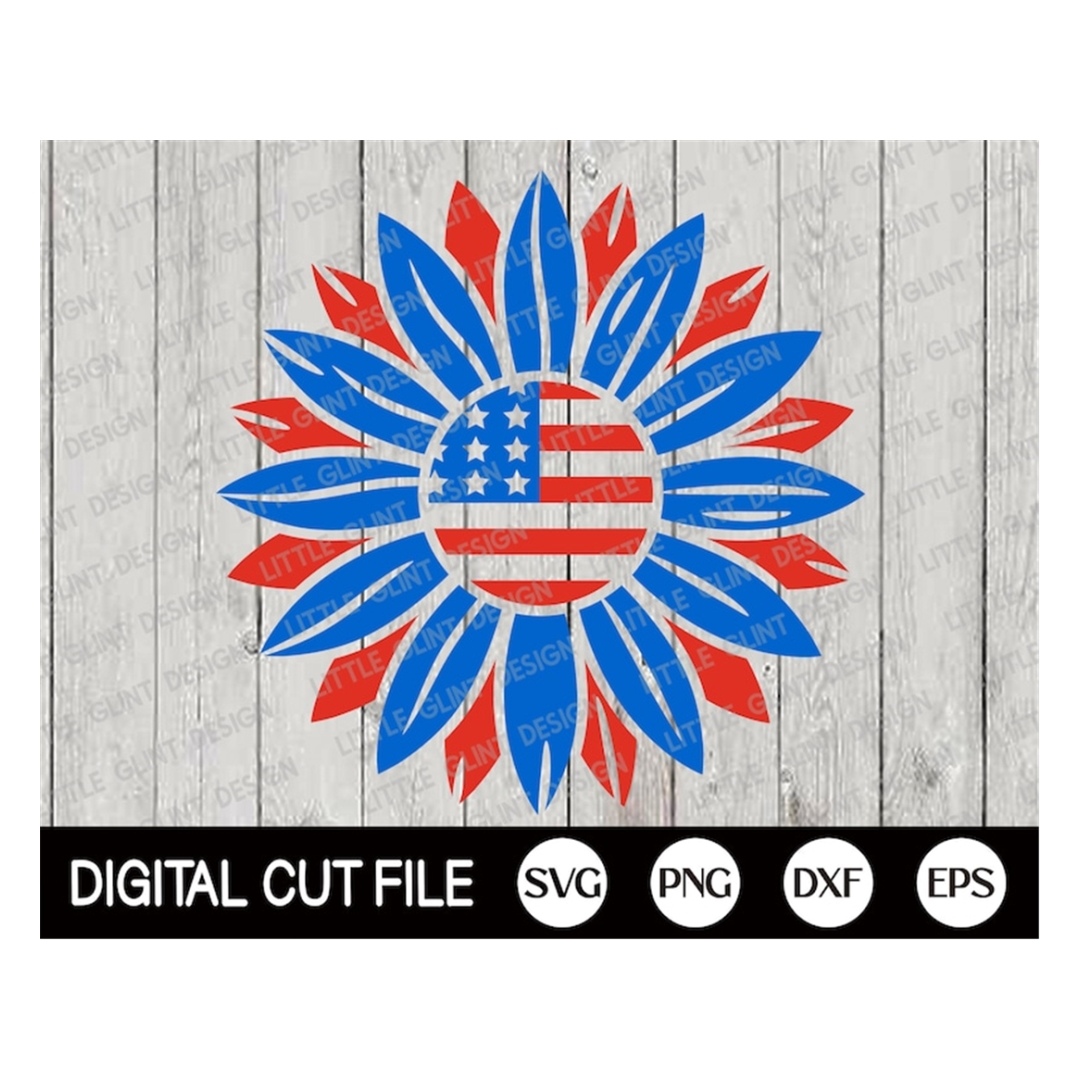 4th of July Sunflower Svg, Sunflower Svg, American Flag, Ind | Inspire ...