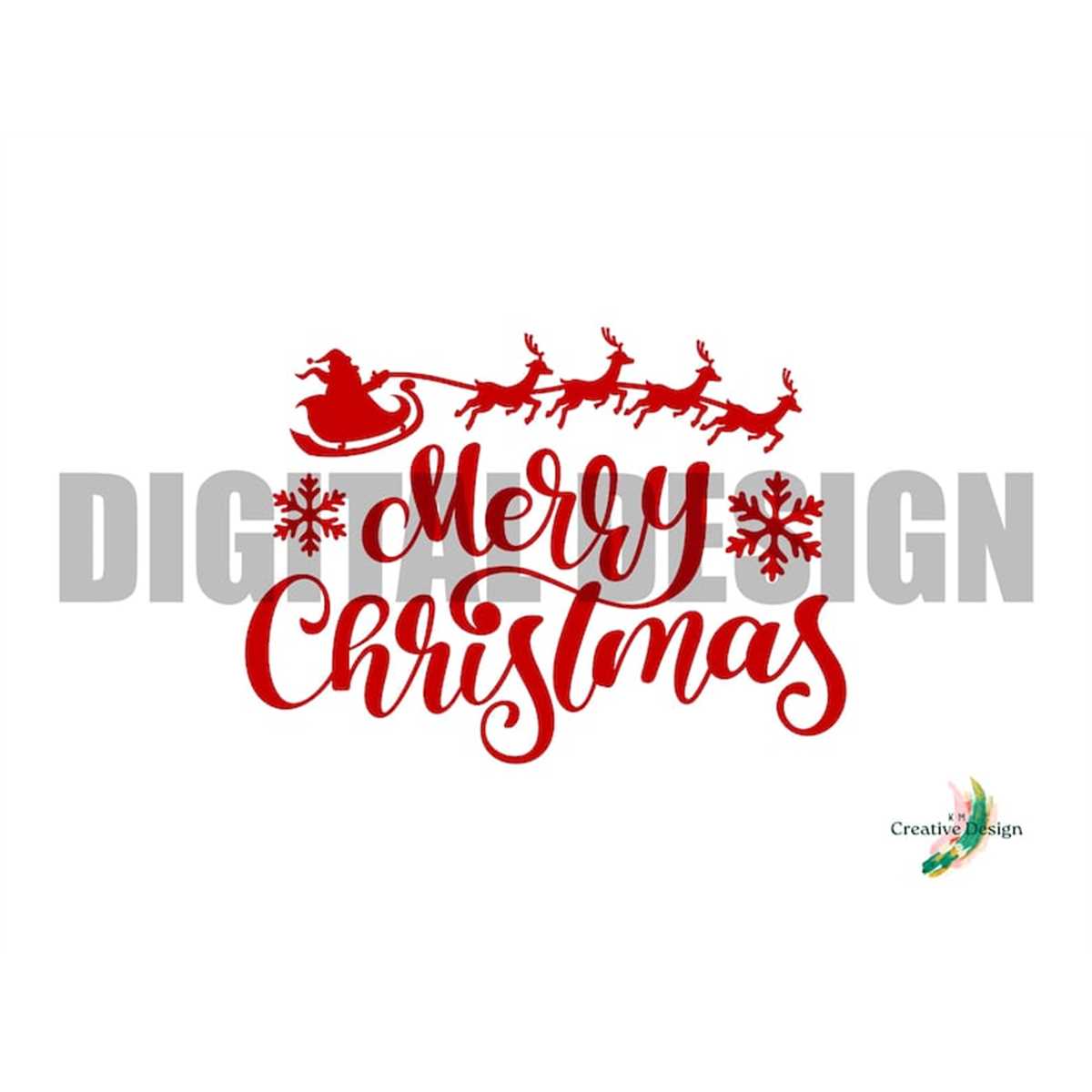 Basic Merry Christmas Design SVG PNG Cricut Silhouette Holid - Inspire ...