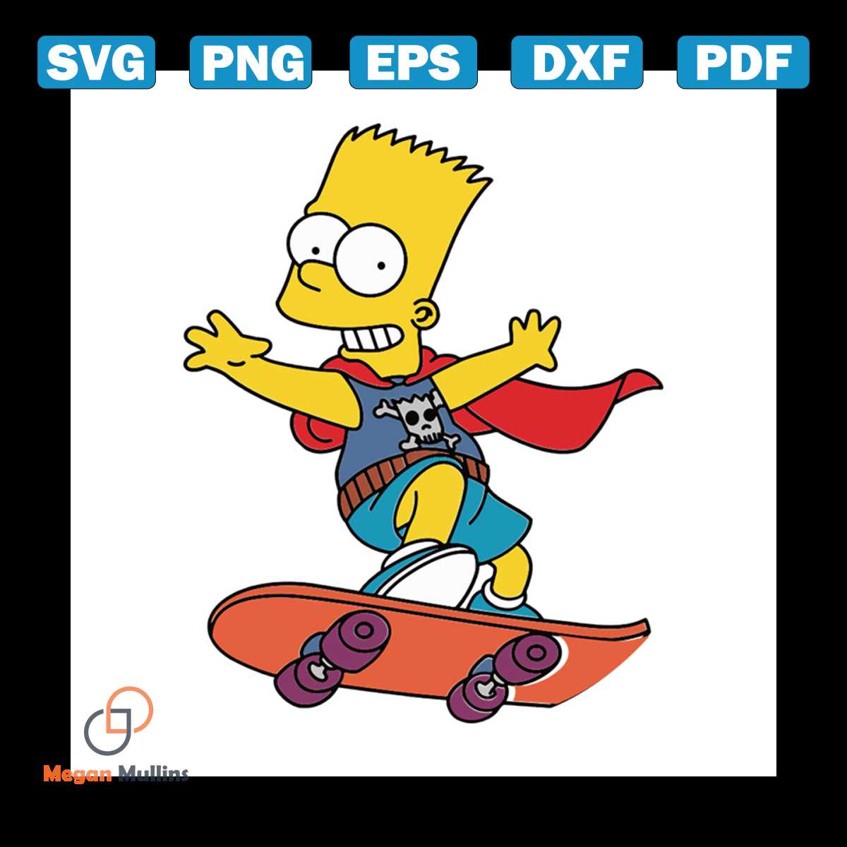 Bart Simpson Skating Svg, Cartoon Svg, The Simpsons Svg, Ska | Inspire ...