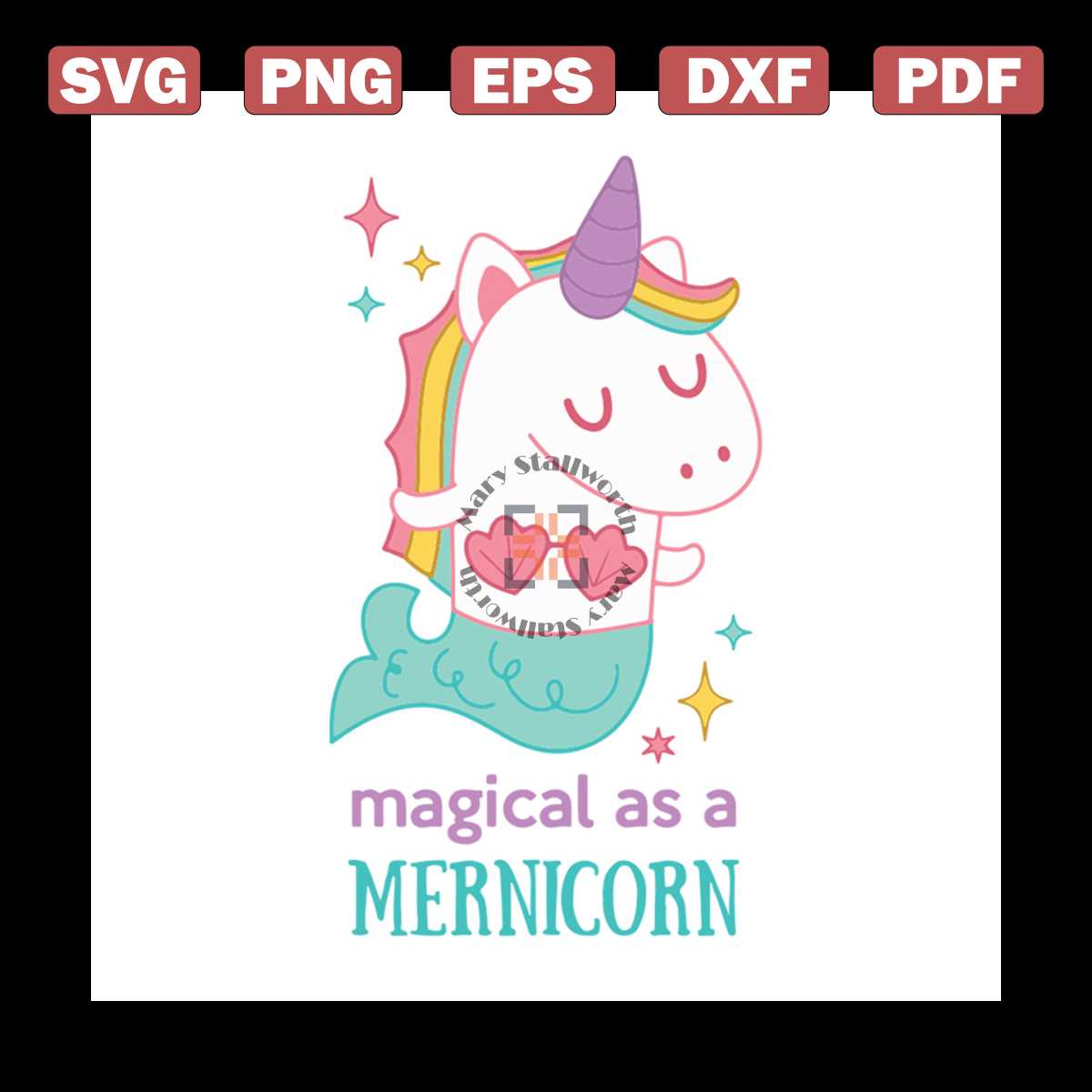 Magical Mernicorn svg, Cartoon Svg, Mernicorn Svg, Mermaid S | Inspire ...