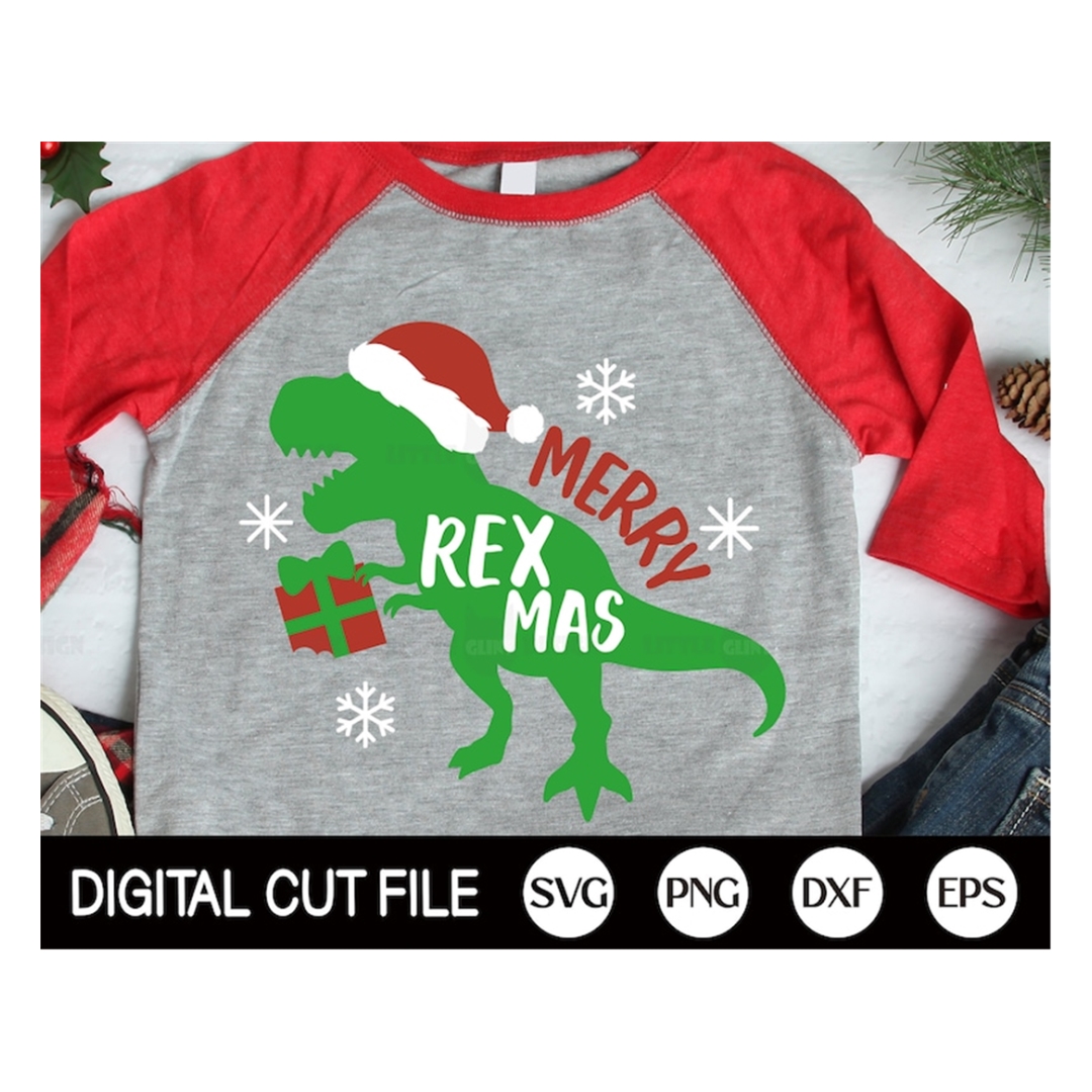 Merry Rex Mas SVG, Christmas Dinosaurs, Rex Santa SVG, TRex | Inspire ...