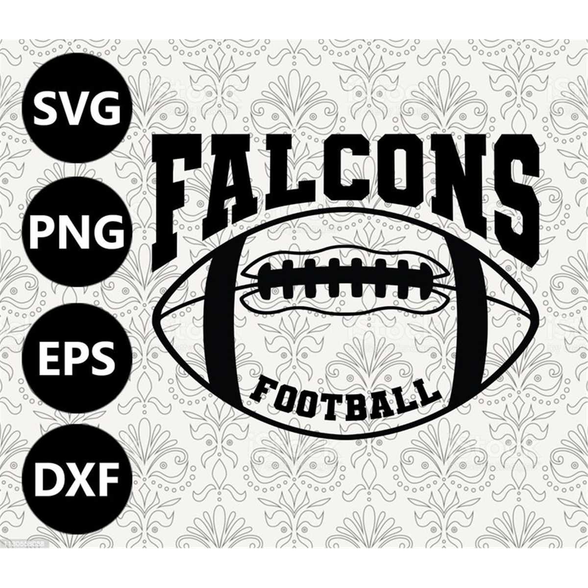 Falcons Football Silhouette Team Clipart vector svg file for | Inspire ...