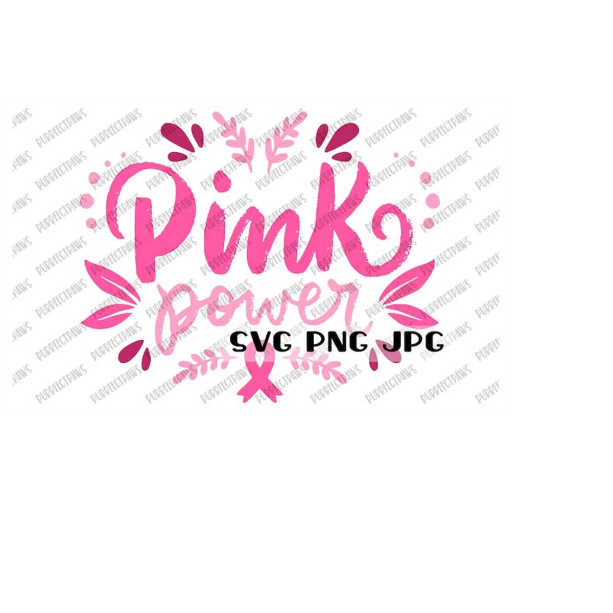 Pink Power Breast Cancer Awareness Month SVG, Fight Cancer, | Inspire ...