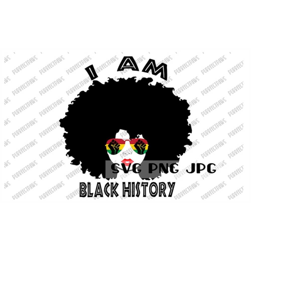 I Am Black History Afro Lady Svg Digital Cut File Sublimat Inspire