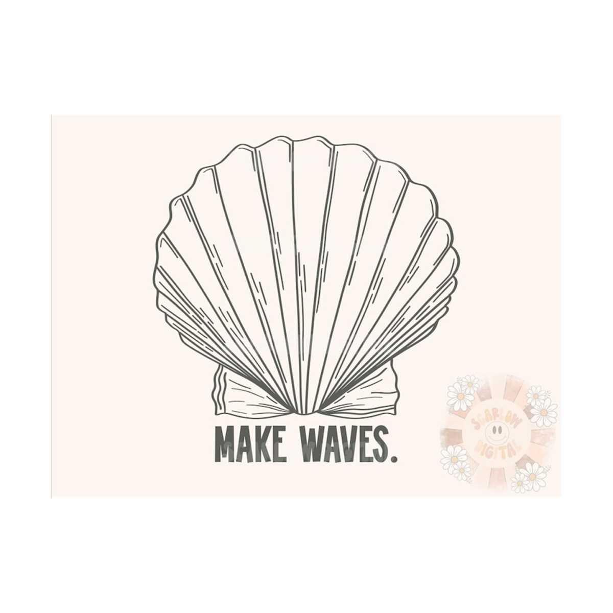 Make Waves SVG-Summer Cricut Digital Design Download-sea she - Inspire ...