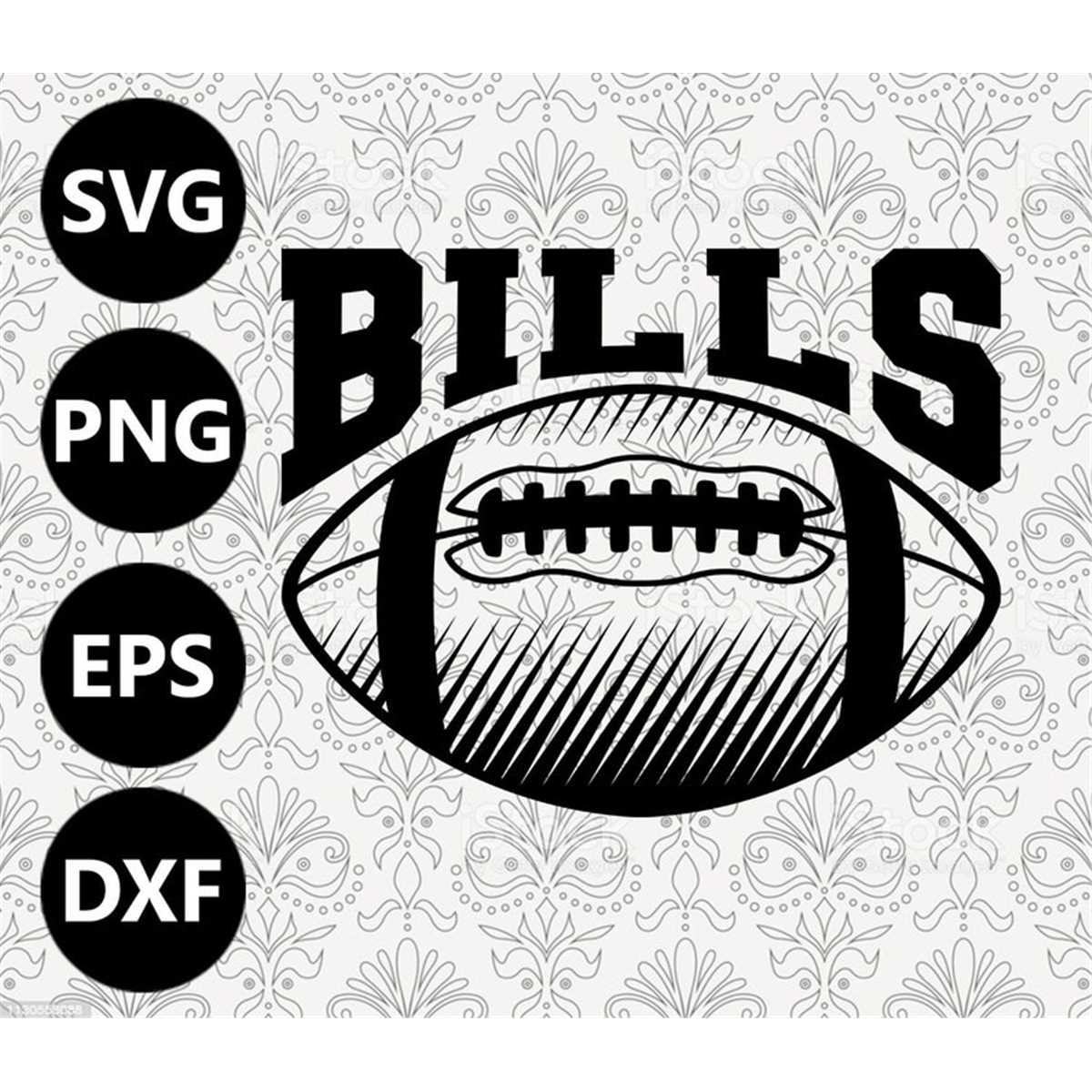 Bills Football Shading Silhouette Team Clipart vector svg fi - Inspire ...