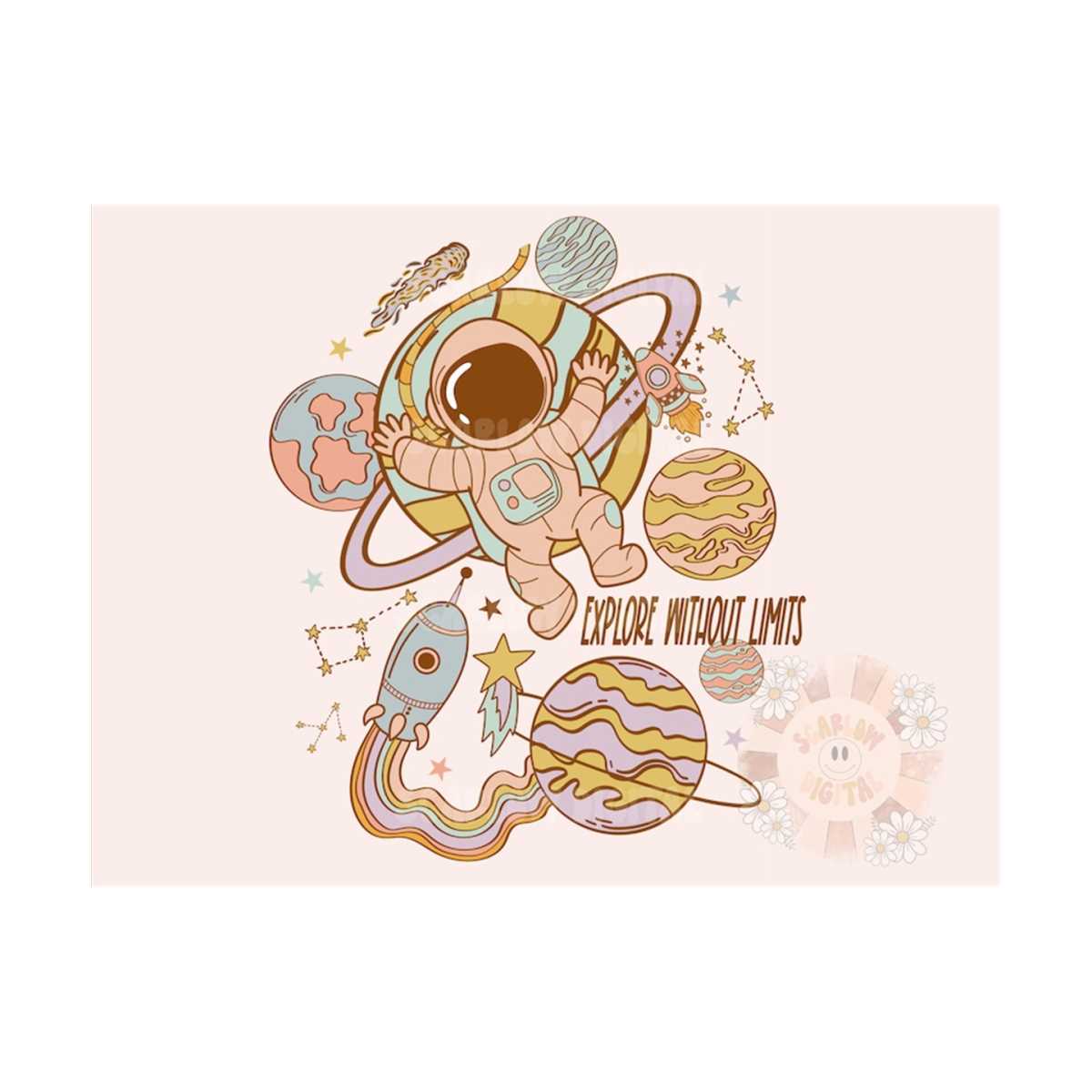 Explore Without Limits PNG-Space Sublimation Digital Design - Inspire Uplift