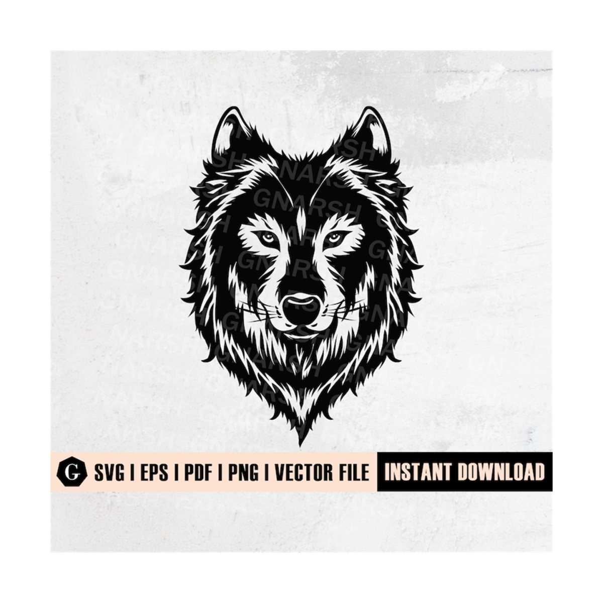 Wolf Face SVG File | Wolf Head Svg | Wolf Svg | Wolf Clipart | Inspire ...