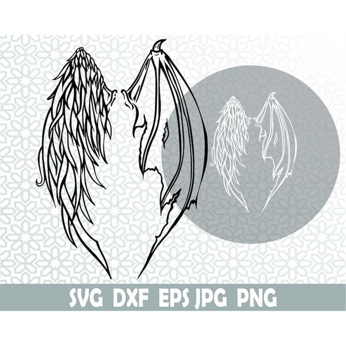 Angel with wing Svg, Family print, Dxf, Ai, Png, Cricut, Cli | Inspire ...