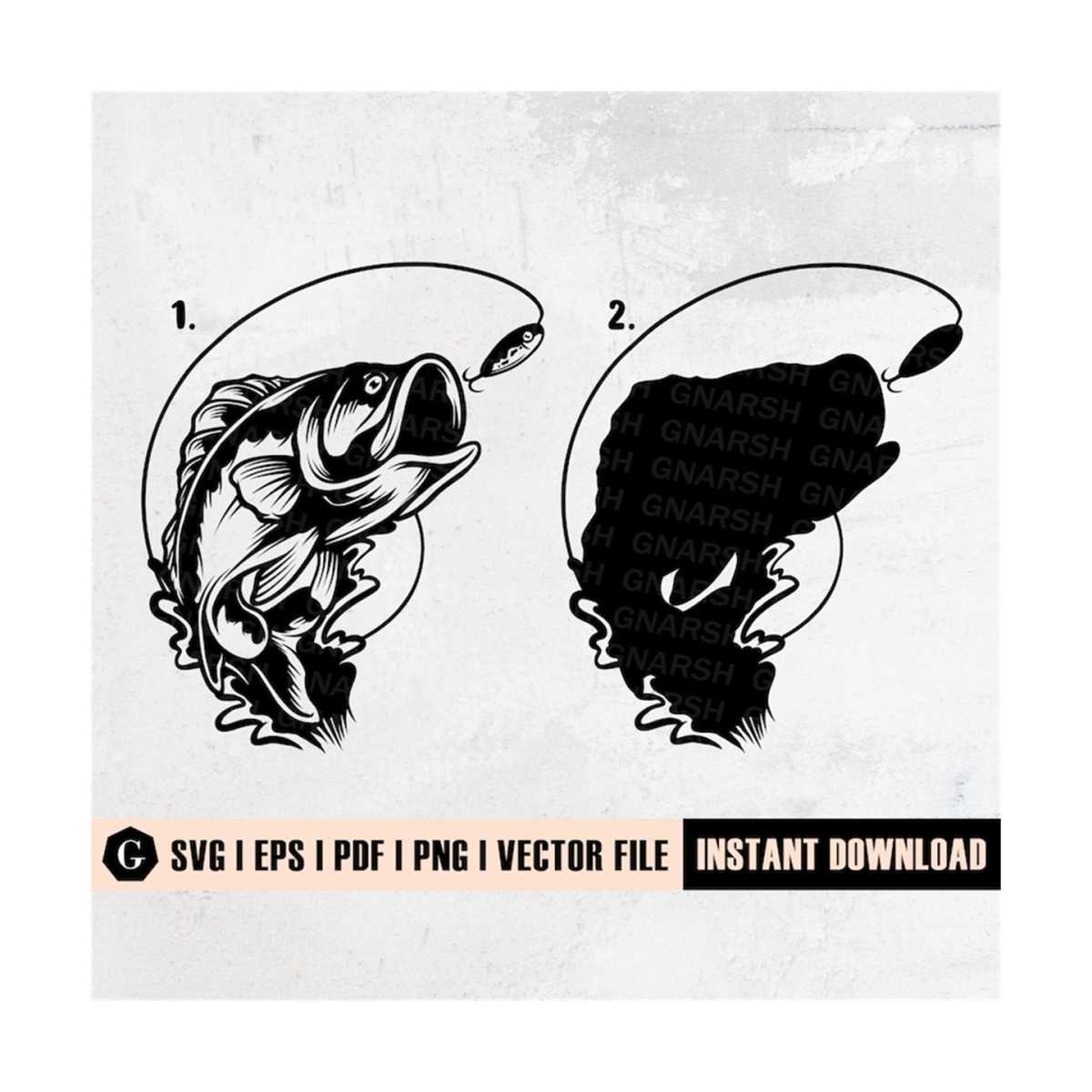 Bass Fishing Svg | Fishing Svg | Bass Fish Angling Svg | Fis | Inspire ...