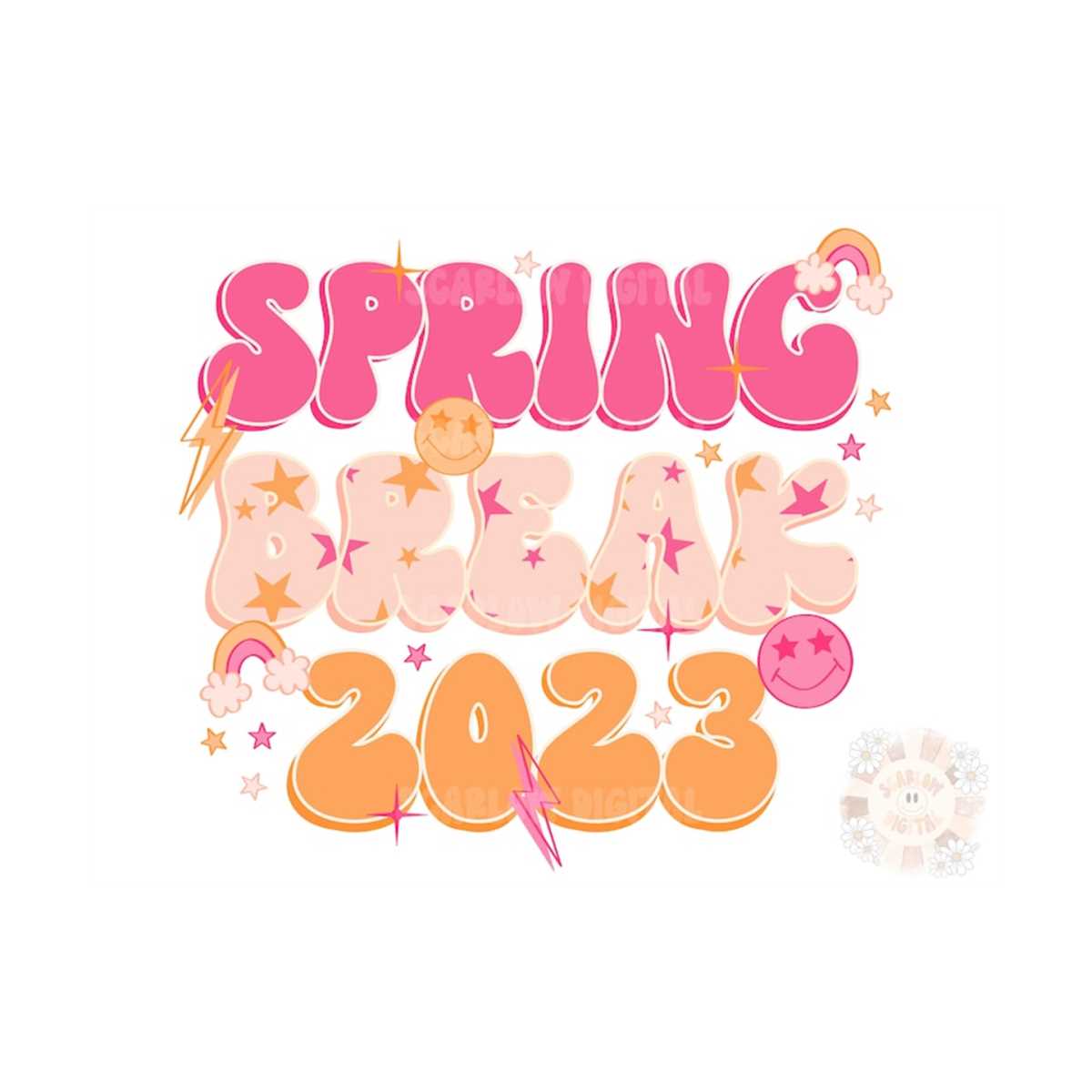 Spring Break PNG-Retro Sublimation Digital Design Download-s - Inspire ...