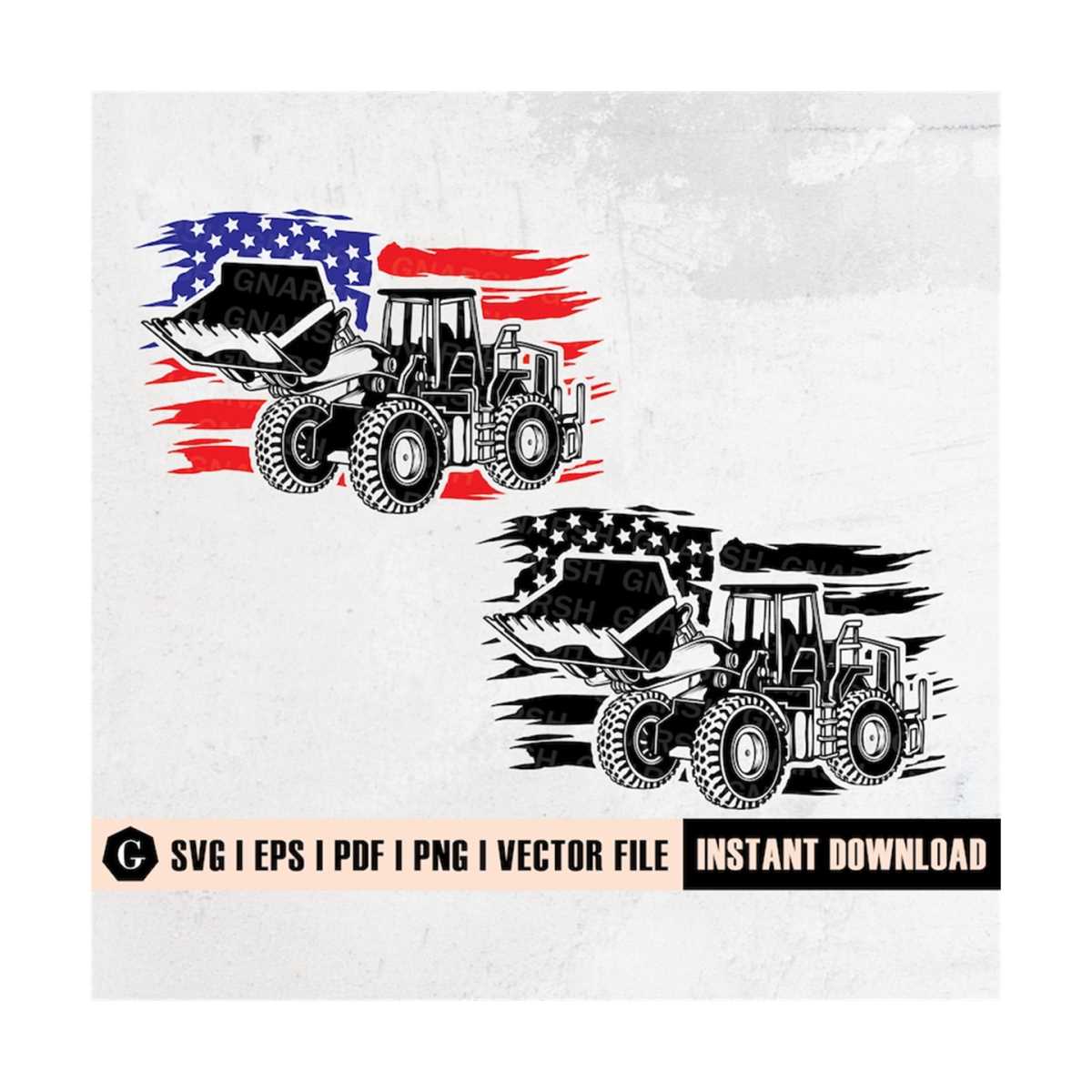 Us Loader Truck Svg | Construction Truck Svg | Bulldozer Cli | Inspire ...