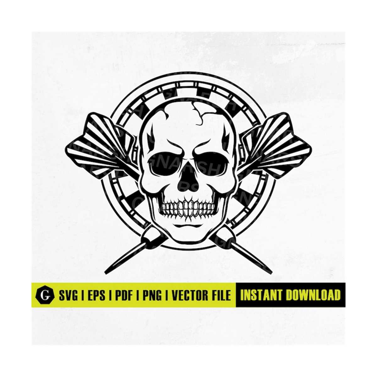 Skull Dartboard Svg | Dart Game SVG | Dart Target SVG | Dart | Inspire ...