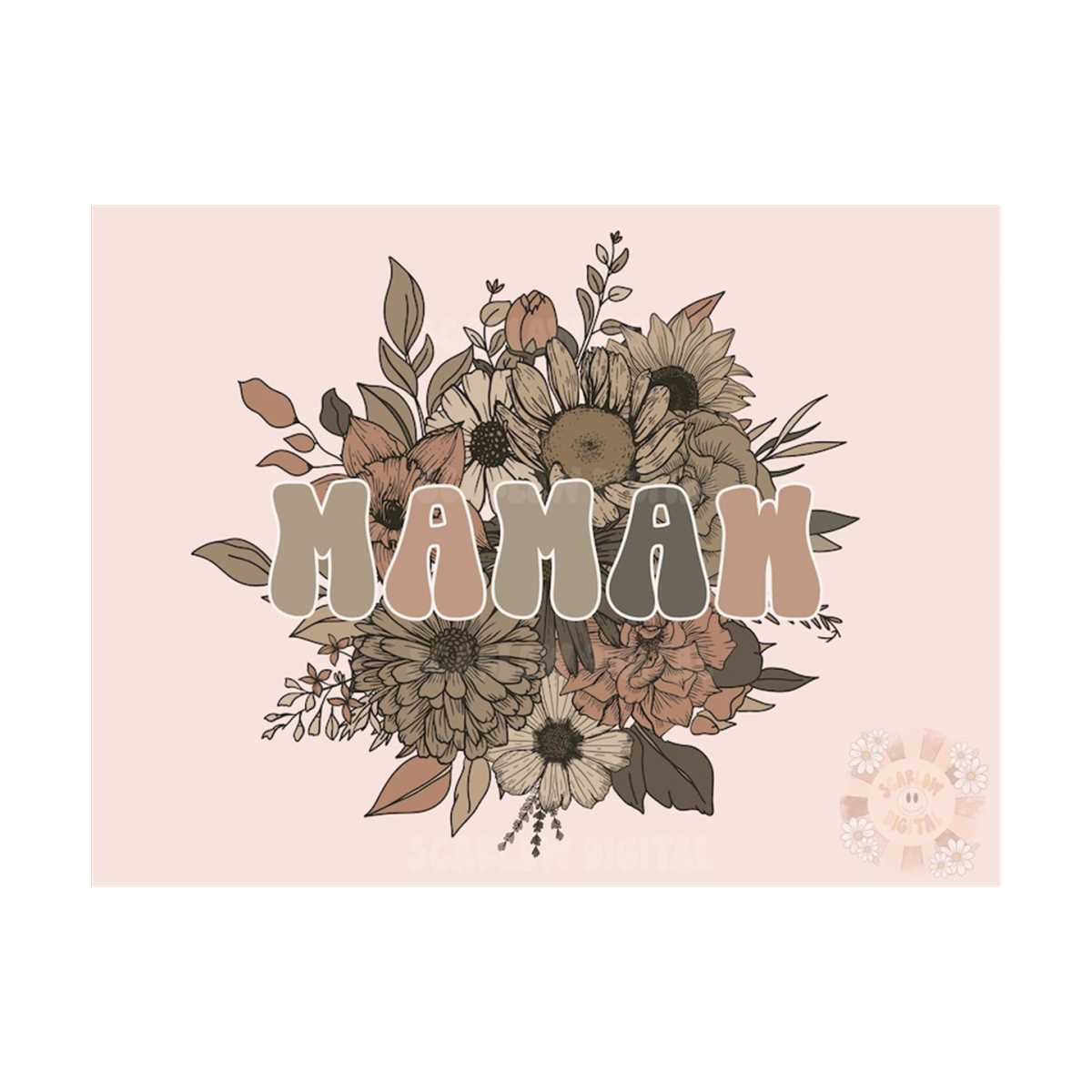 Floral Mamaw PNG-Sublimation Design Download- Mamaw sublimat - Inspire ...