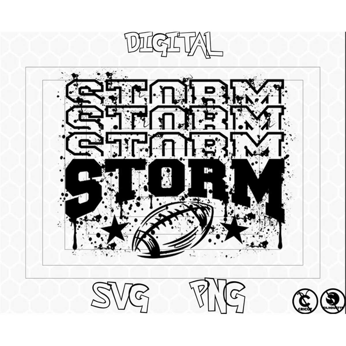 Storm Football Svg File - Inspire Uplift