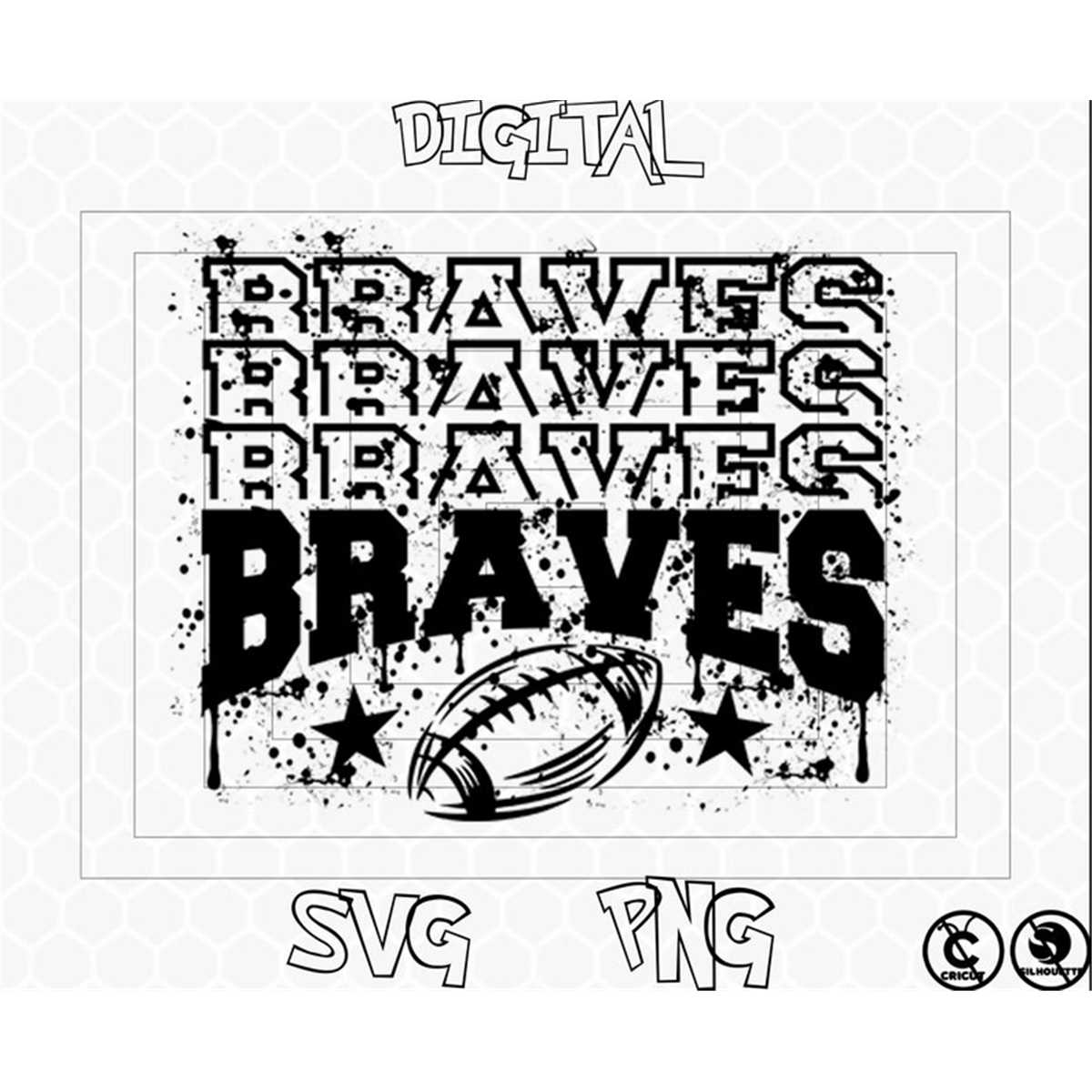 Braves Football Svg File | Inspire Uplift