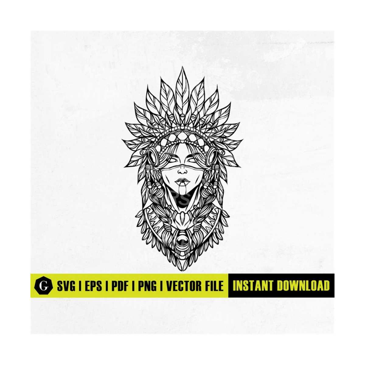 American Native Woman SVG | Native American svg | Teepee svg | Inspire ...