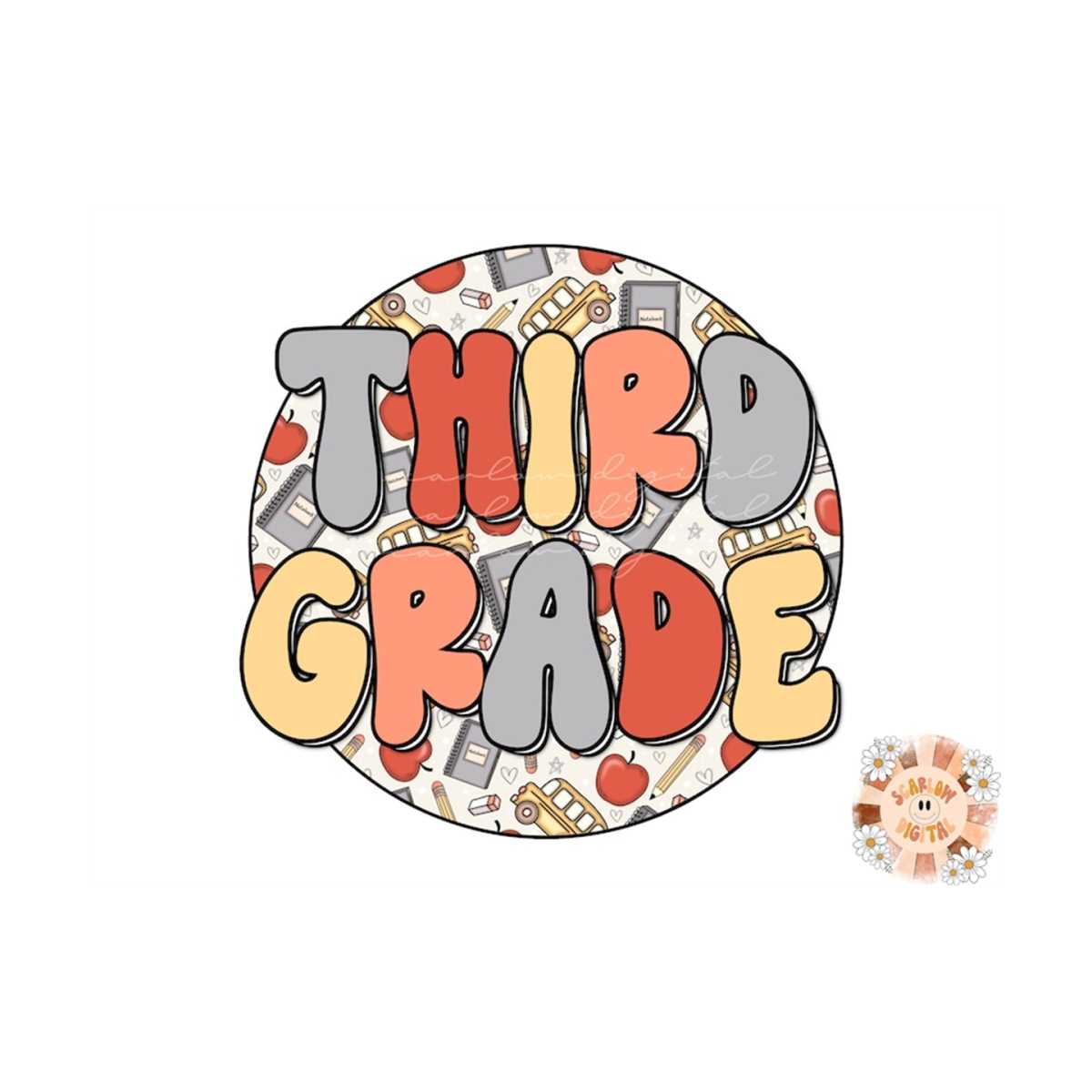 Third Grade PNG-Back To School Sublimation Design Download-E | Inspire ...