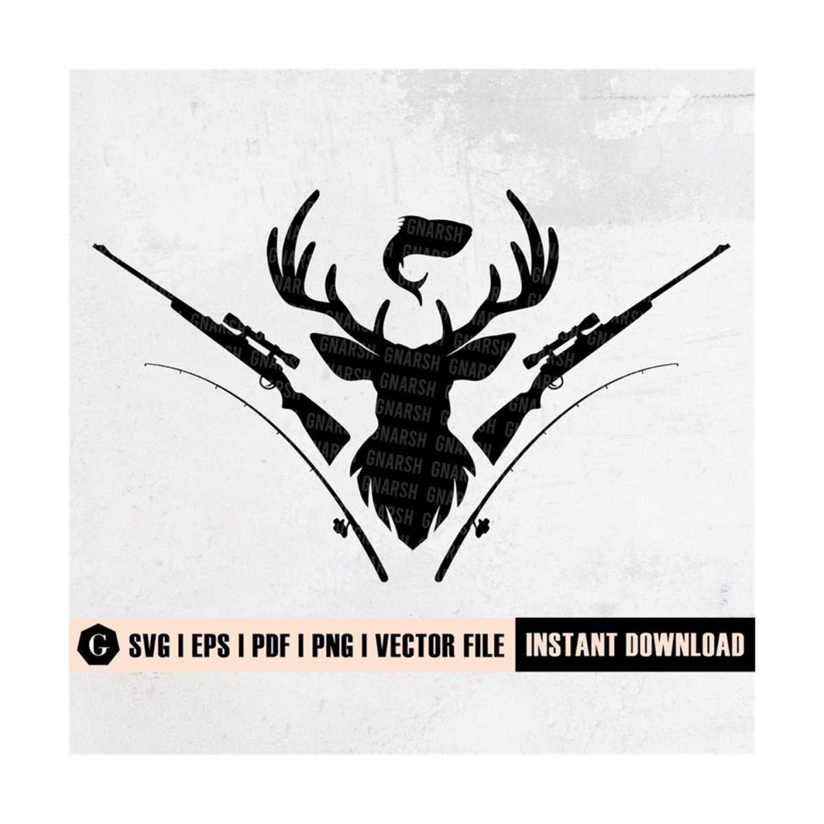 Deer and Fish Svg | Deer Hunter Svg | Hunting Svg File | Fis - Inspire ...
