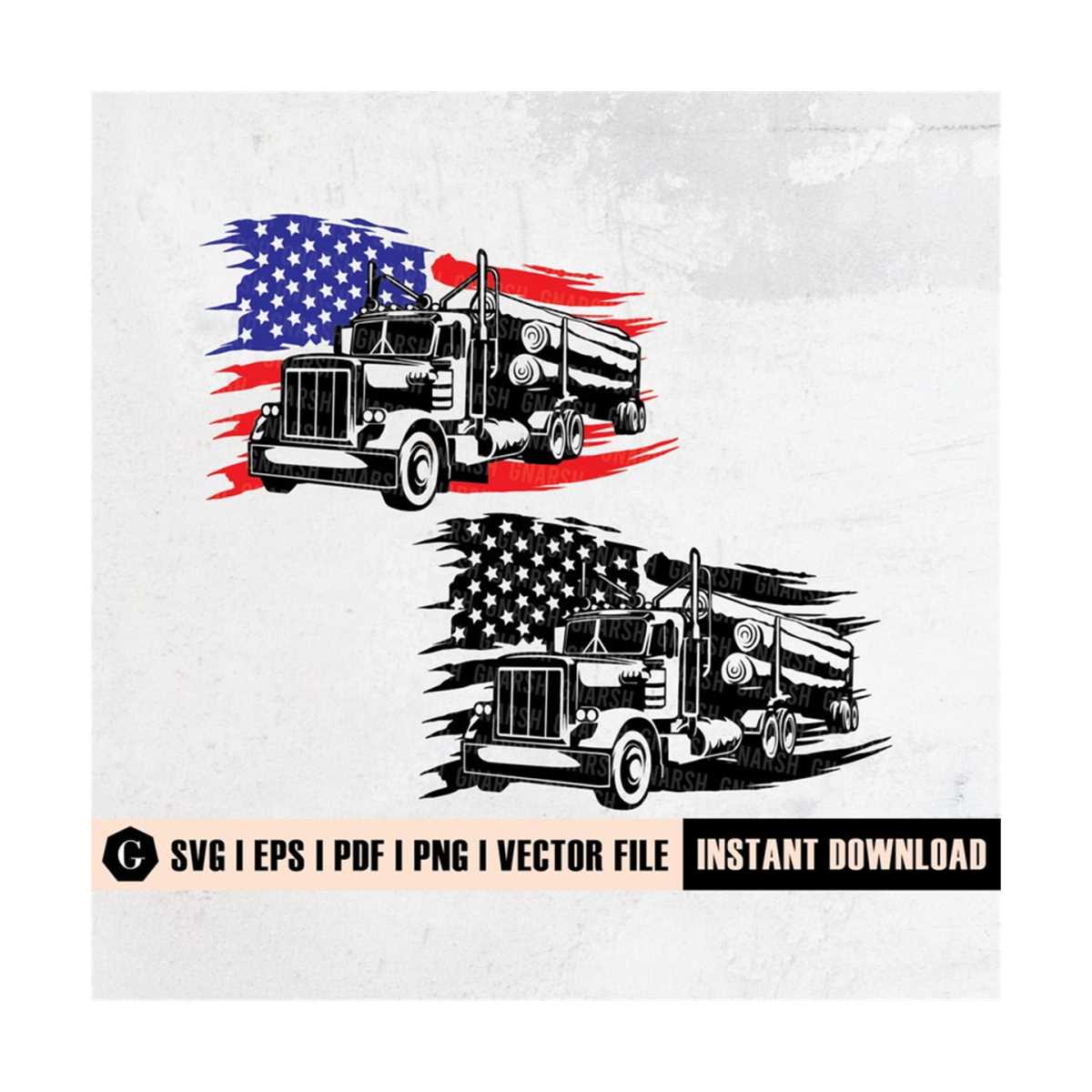 US Logging Truck Svg | Logging Truck Shirt | Truck Svg | Tru - Inspire ...