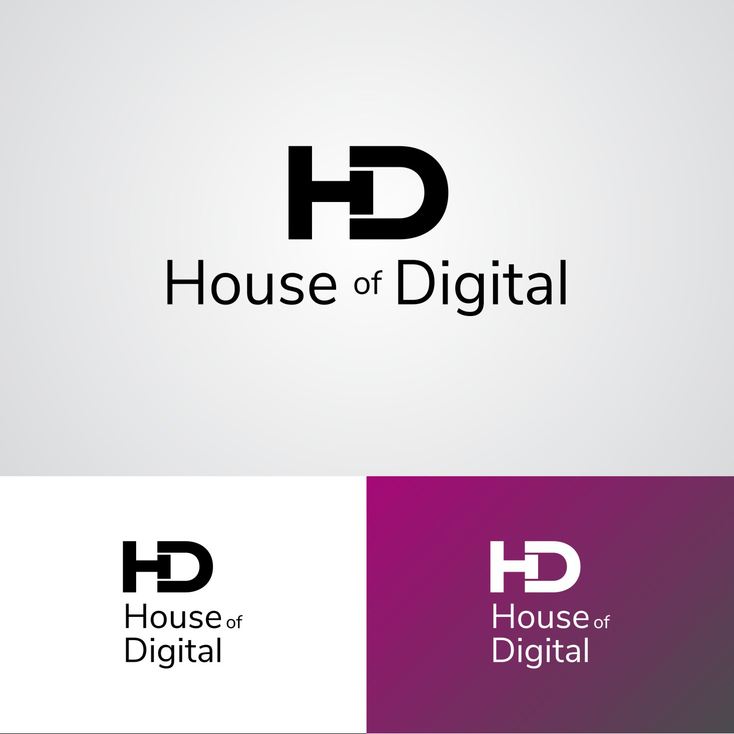 HD House Of Digital Logo Design Template 112 | Inspire Uplift
