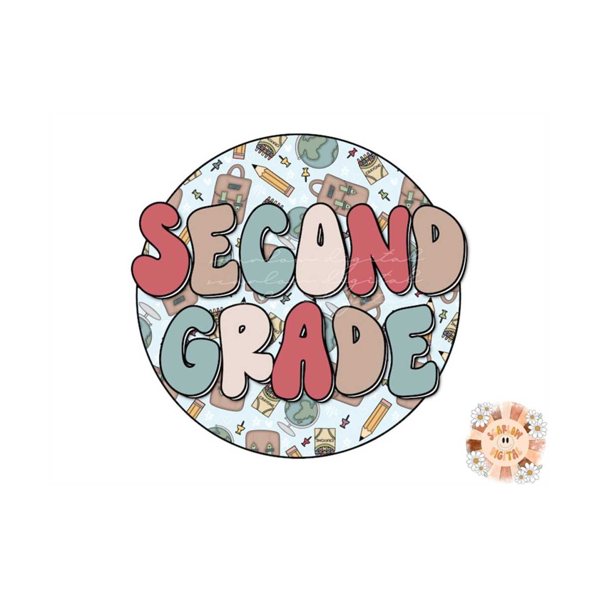 Second Grade PNG-Back To School Sublimation Design Download- - Inspire ...