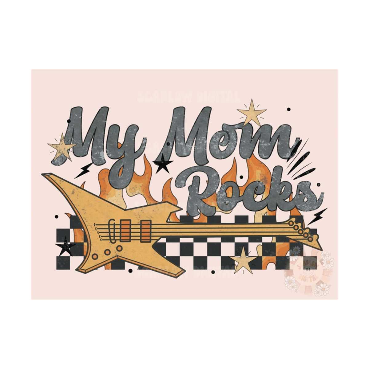 My Mom Rocks PNG-Western Sublimation Digital Design Download - Inspire ...