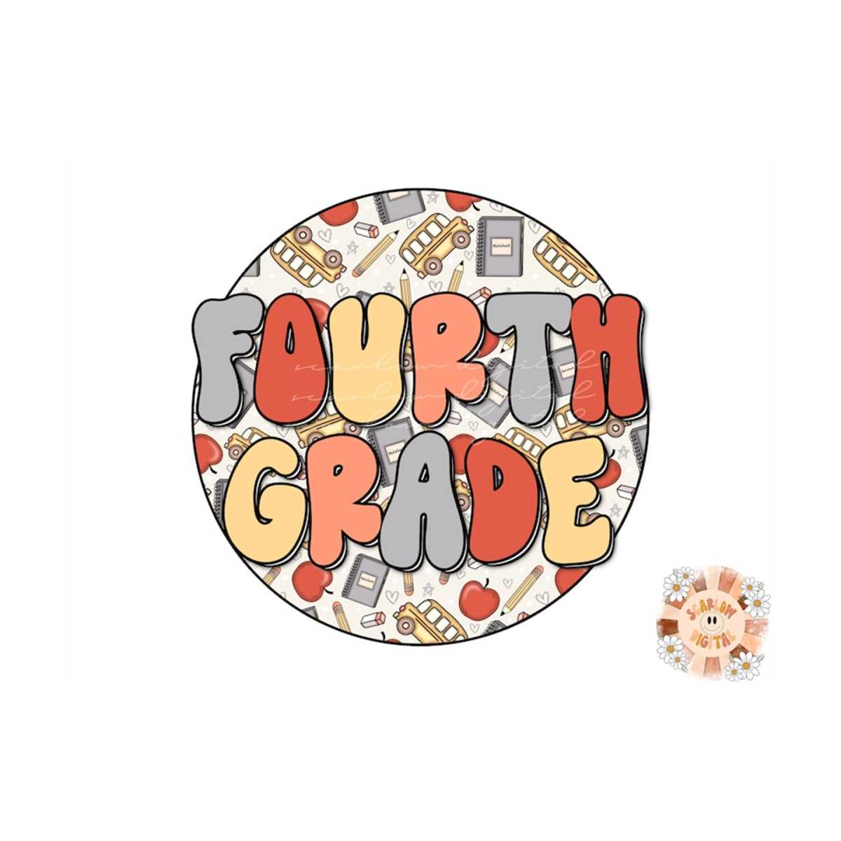 Fourth Grade PNG-Back To School Sublimation Design Download- - Inspire ...