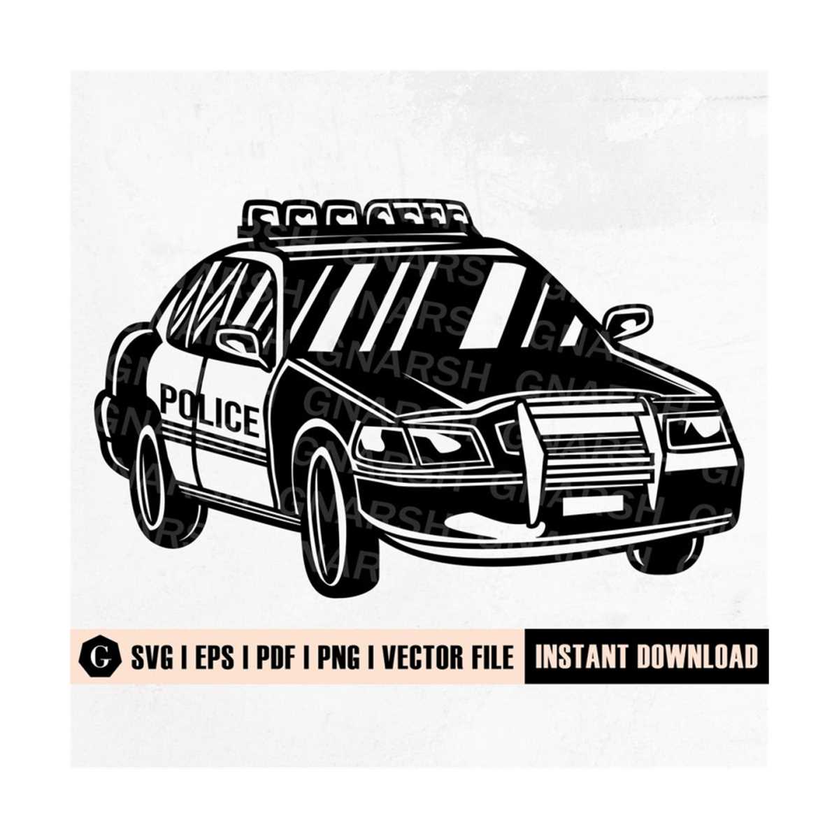 Police Car Svg | Police Car Clipart | Police Patrol Svg | Po | Inspire ...