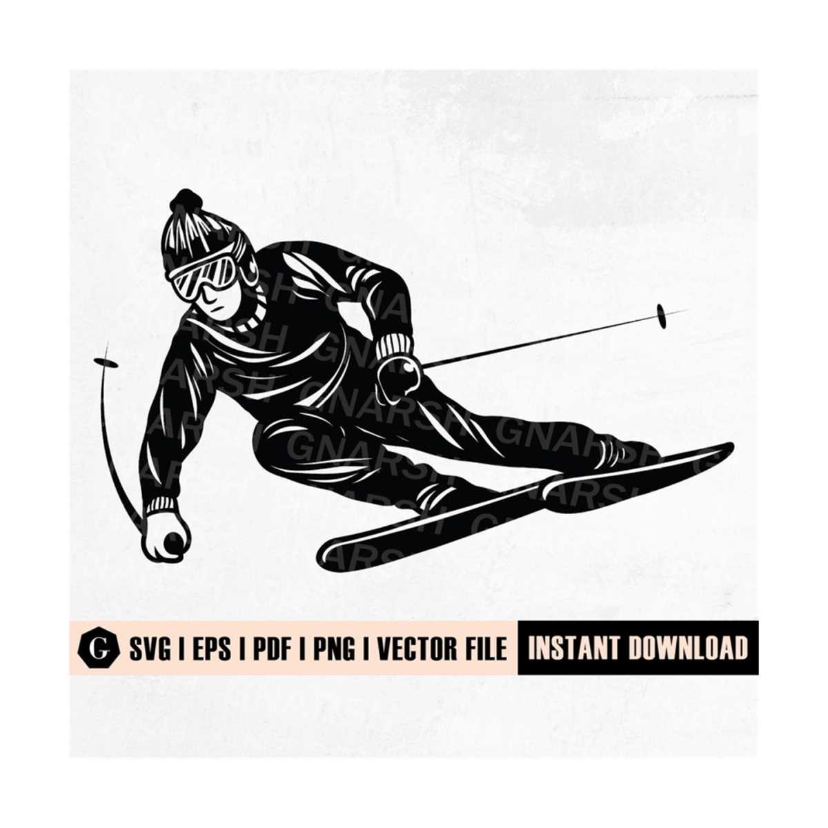 Skiing SVG | Skier Svg | American Snow Skier SVG | Winter Sp | Inspire ...