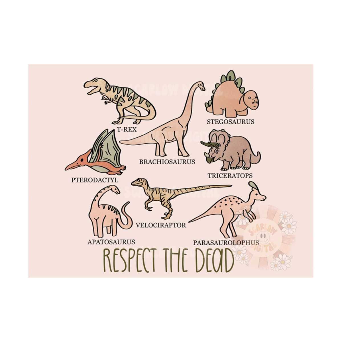 Respect the Dead PNG-Dinosaurs Sublimation Digital Design Do - Inspire ...