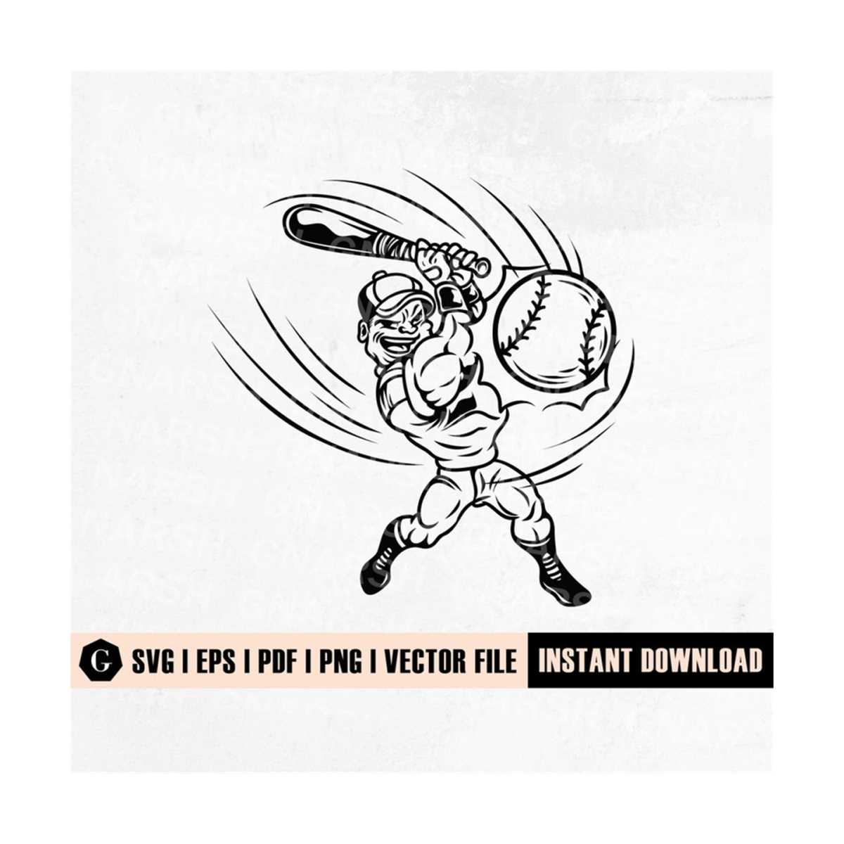 American Baseball Svg | Baseball Batter svg | Baseball Playe | Inspire ...