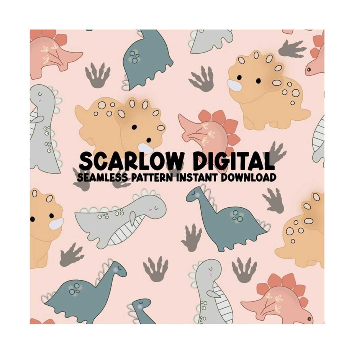 Boho Dinosaur Seamless Sublimation Pattern, Dinosaur Seamles | Inspire ...