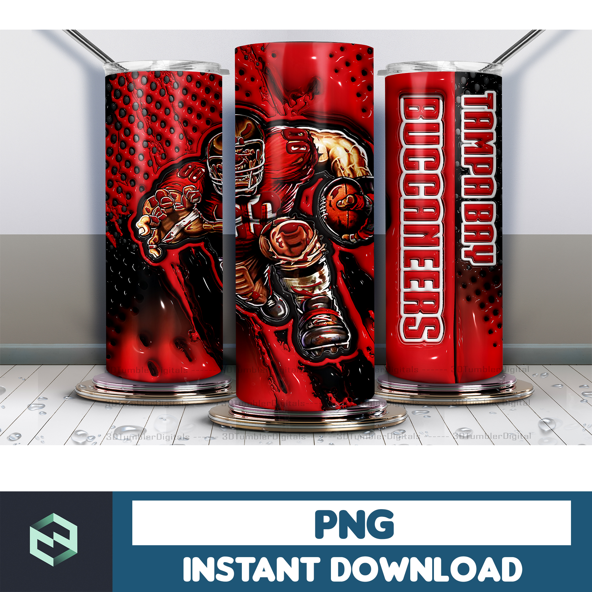 Football Tumbler Wrap Design, 3D Inflated Football Tumbler w | Inspire ...