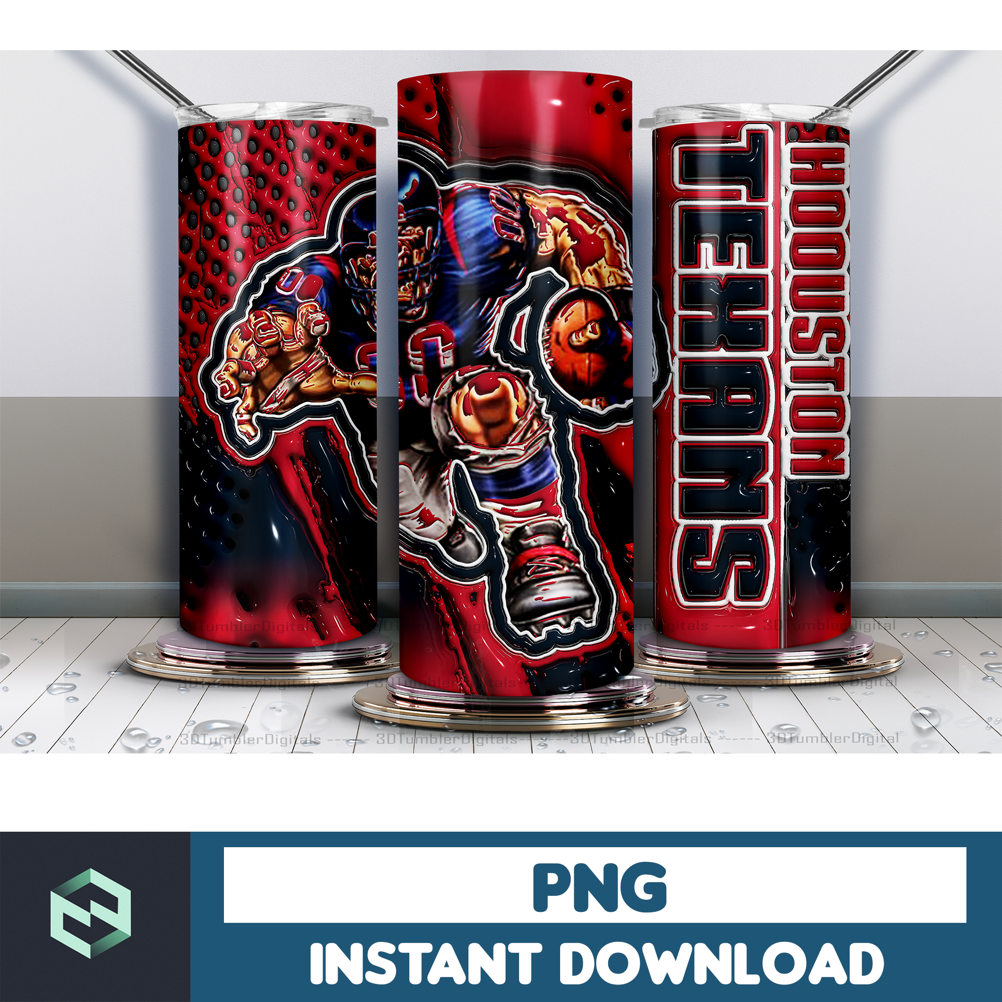Football Tumbler Wrap Design, 3D Inflated Football Tumbler w | Inspire ...
