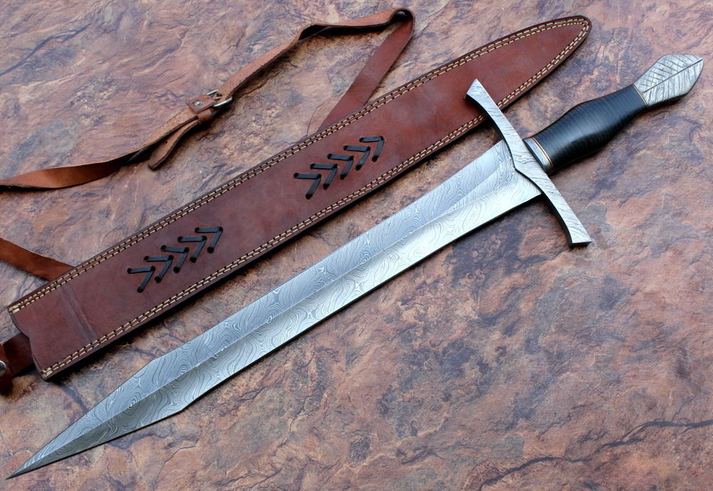 Damascus Steel sword Custom Handmade - 30.00" inches Damascu - Inspire ...