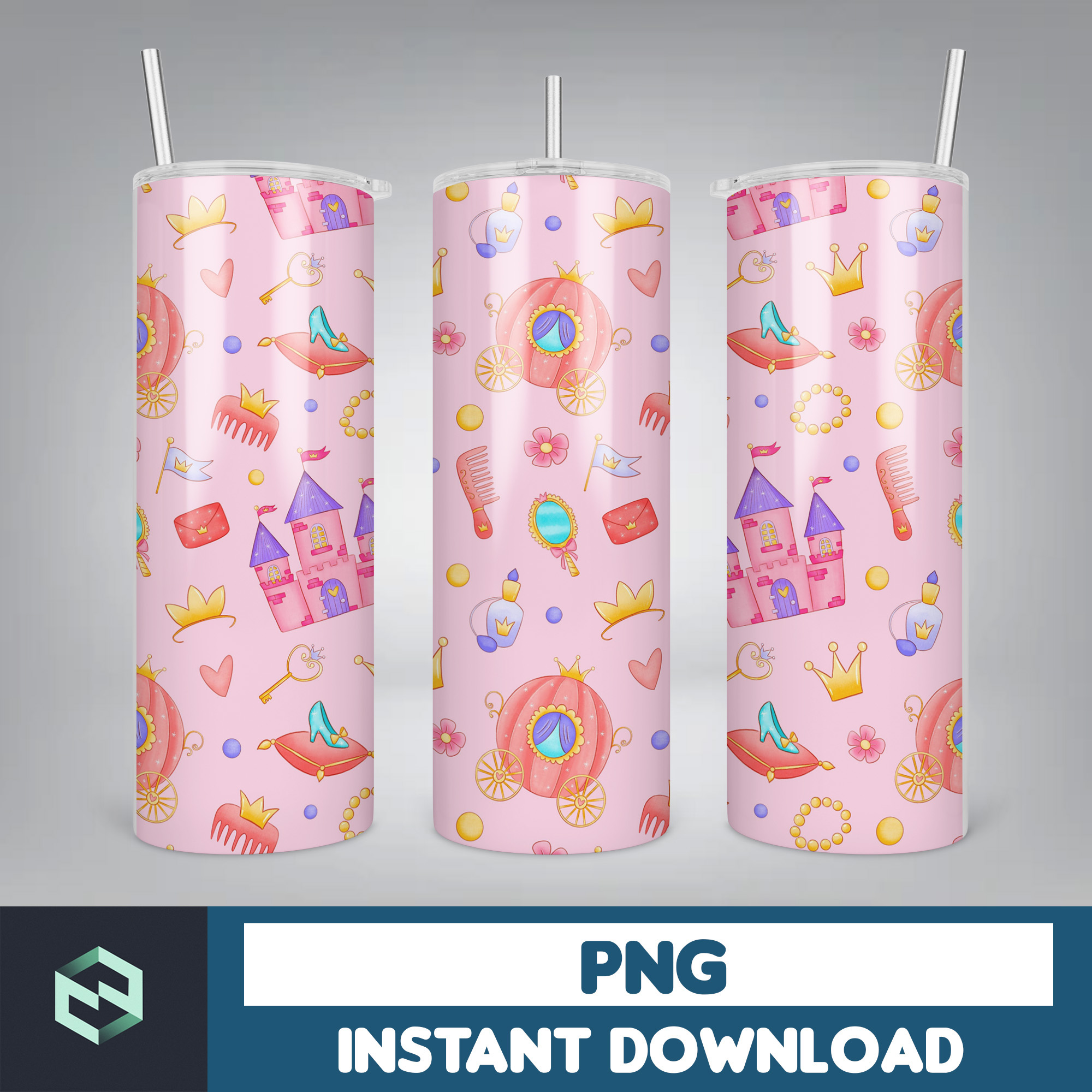 Barbie Tumbler Wrap, 20 oz Skinny Tumbler Wrap Sublimation D | Inspire ...