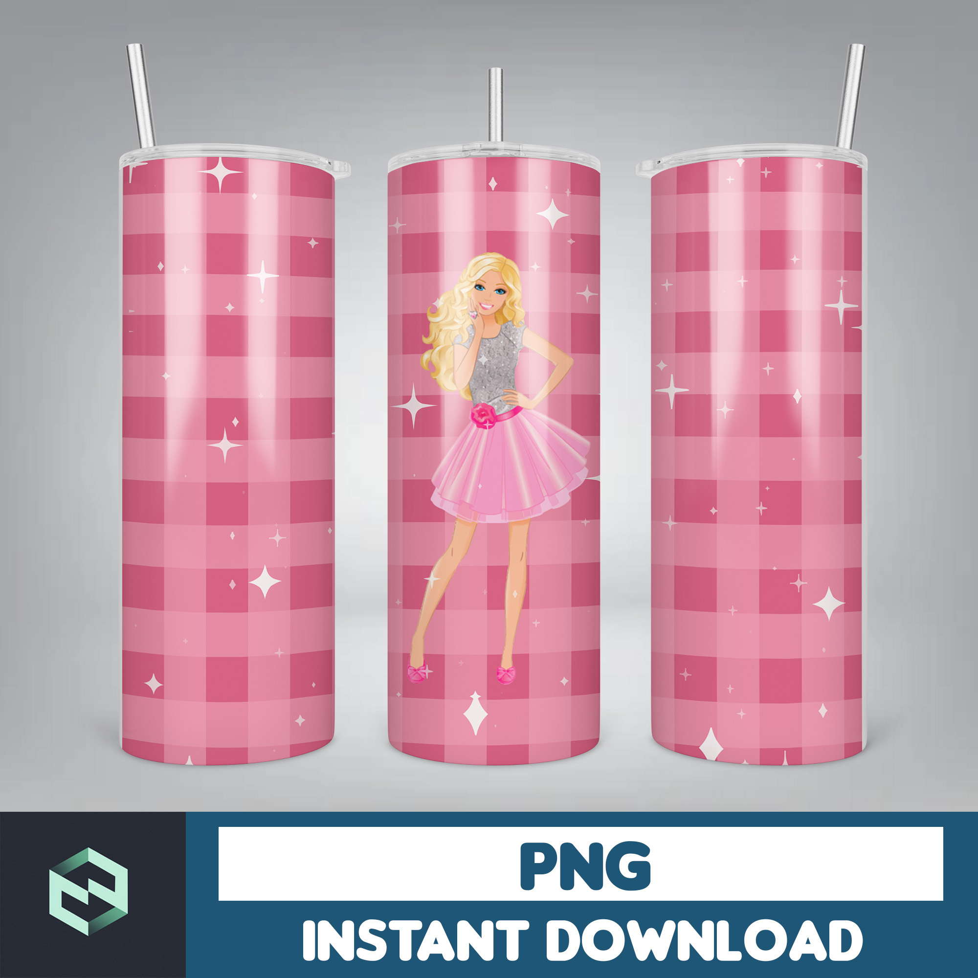 Barbie Tumbler Wrap, 20 oz Skinny Tumbler Wrap Sublimation D | Inspire ...