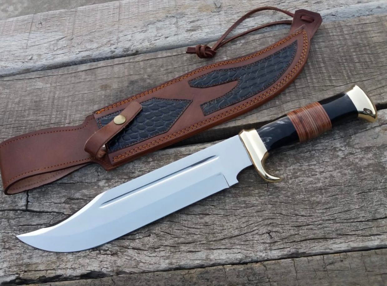 Handmade D2 Steel High Polish Blade Hunting Bowie knife camp | Inspire ...