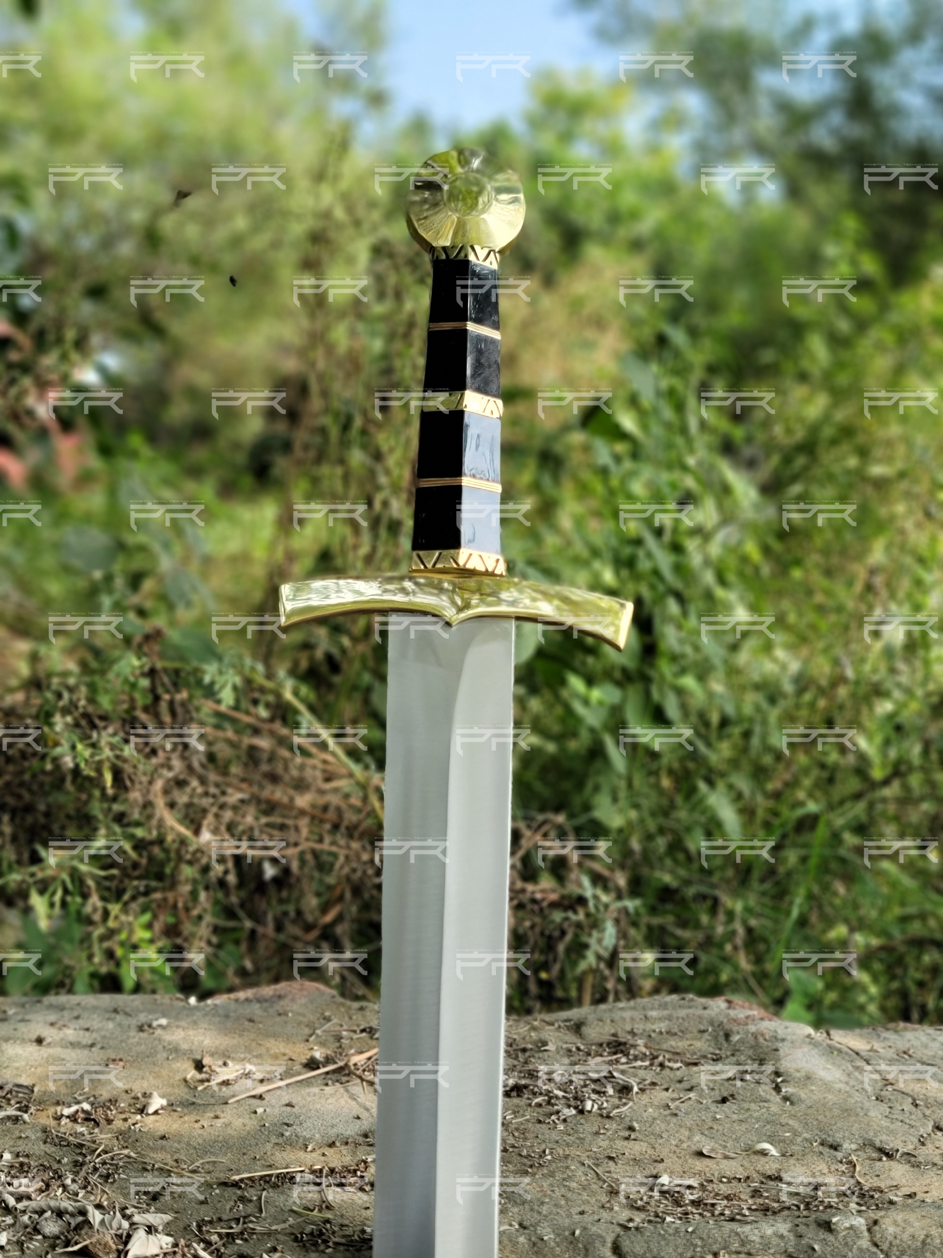 Medieval Holy Knight Templar Sword With Leather Scabbard, Ba | Inspire ...