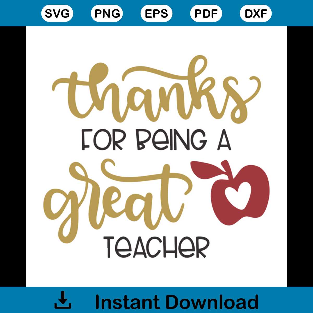 Thanks For Being A Great Teacher, Teachers Day Decoration Sv | Inspire ...