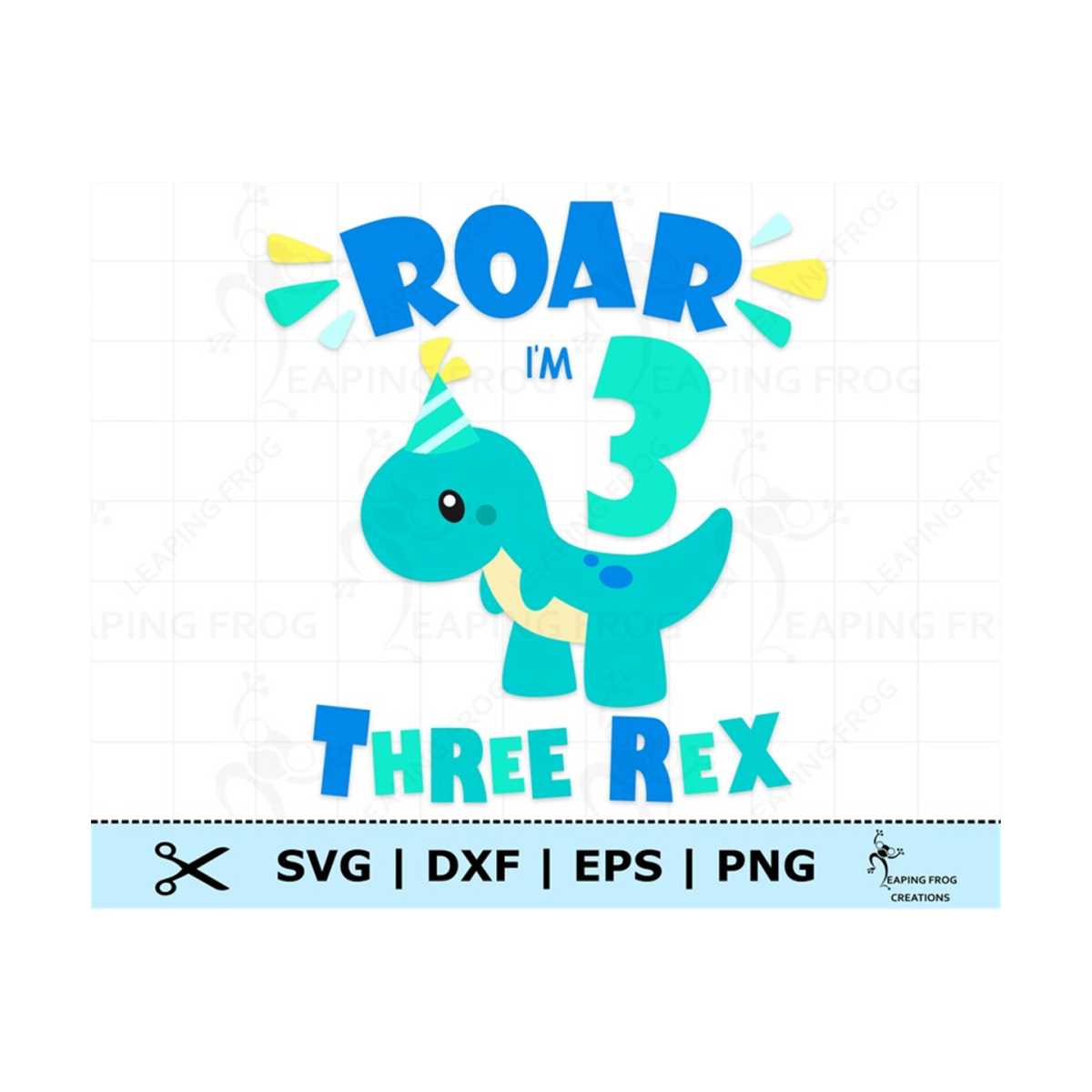 Three Rex SVG. PNG. Dinosaur Birthday svg. Cricut cut files - Inspire ...