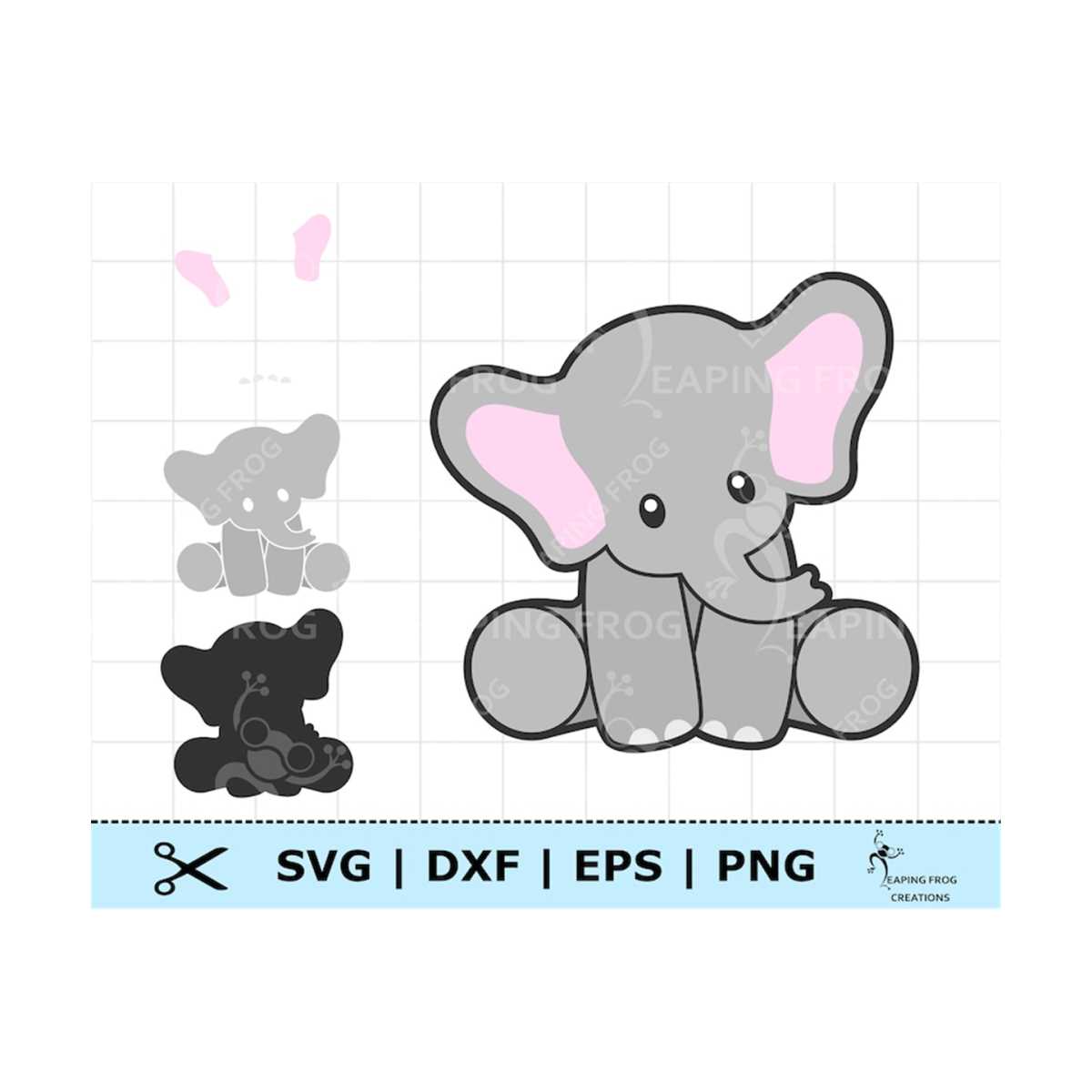 Baby Elephant SVG. Cricut Cut files, layered. Silhouette. El - Inspire ...