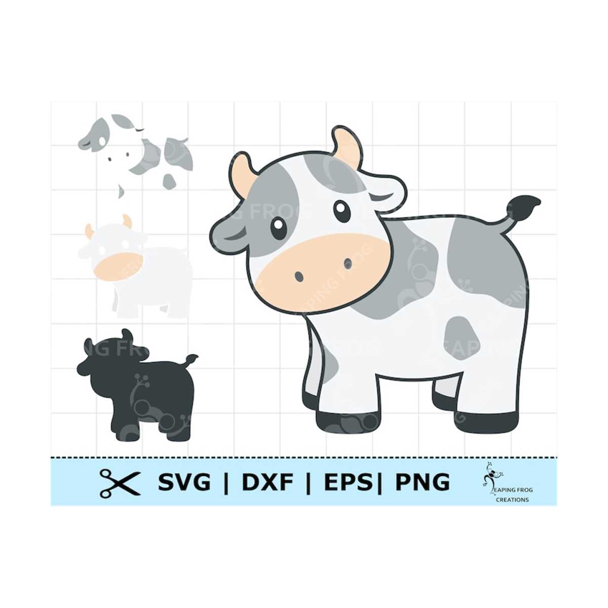 Cow SVG PNG DXF. Digital download. Cricut, Silhouette Cut Fi - Inspire ...