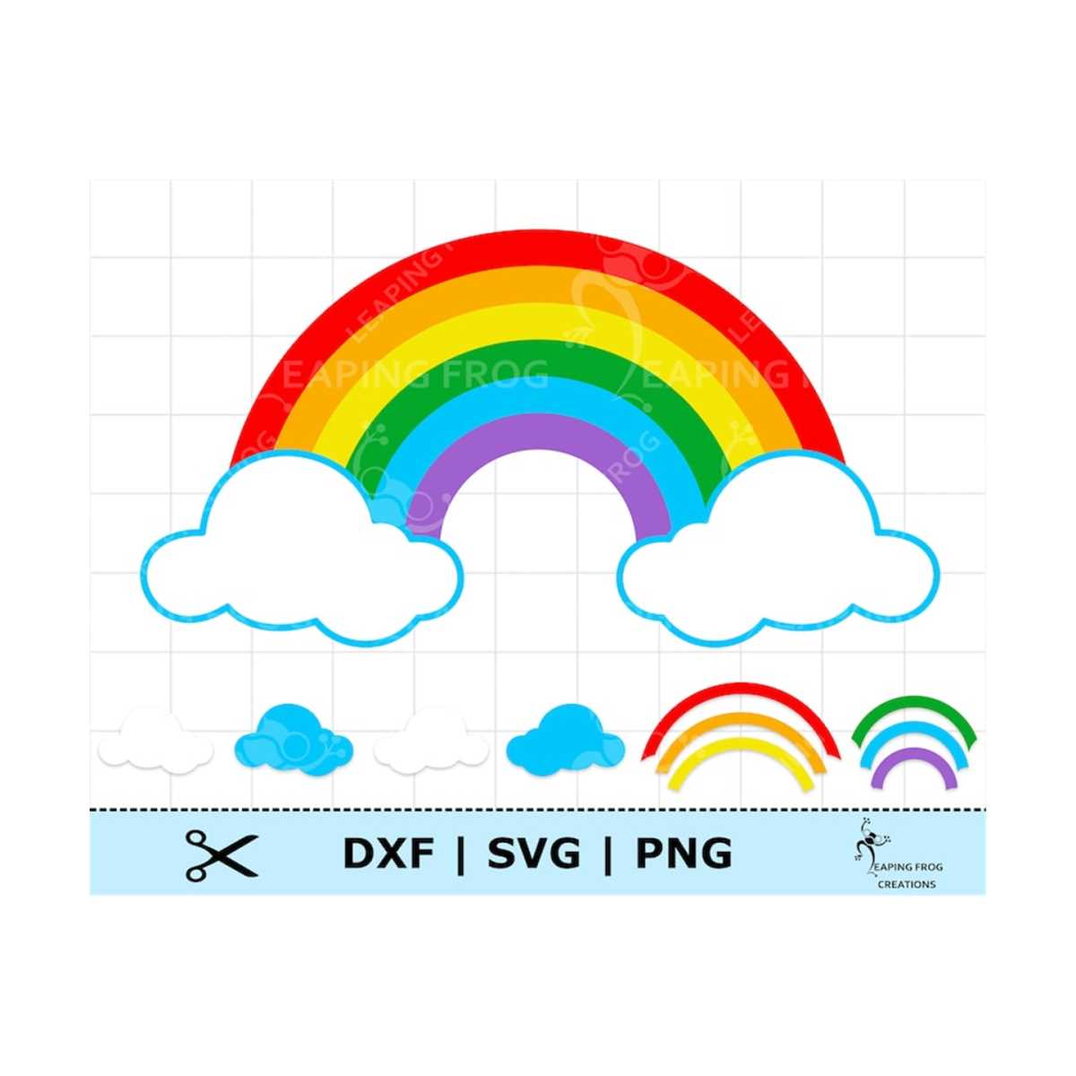 Rainbow SVG. Cricut cut files, Silhouette. Layered files. Ra - Inspire ...