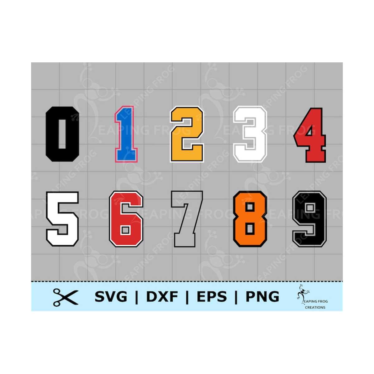 Jersey numbers SVG. PNG. 4 versions! Cricut cut files, layer - Inspire ...