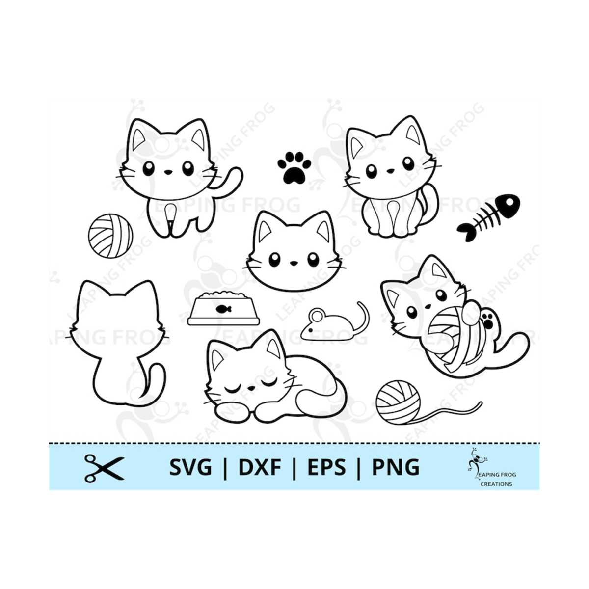 Kittens SVG. PNG. Cricut cut files, layered files, Silhouett - Inspire ...