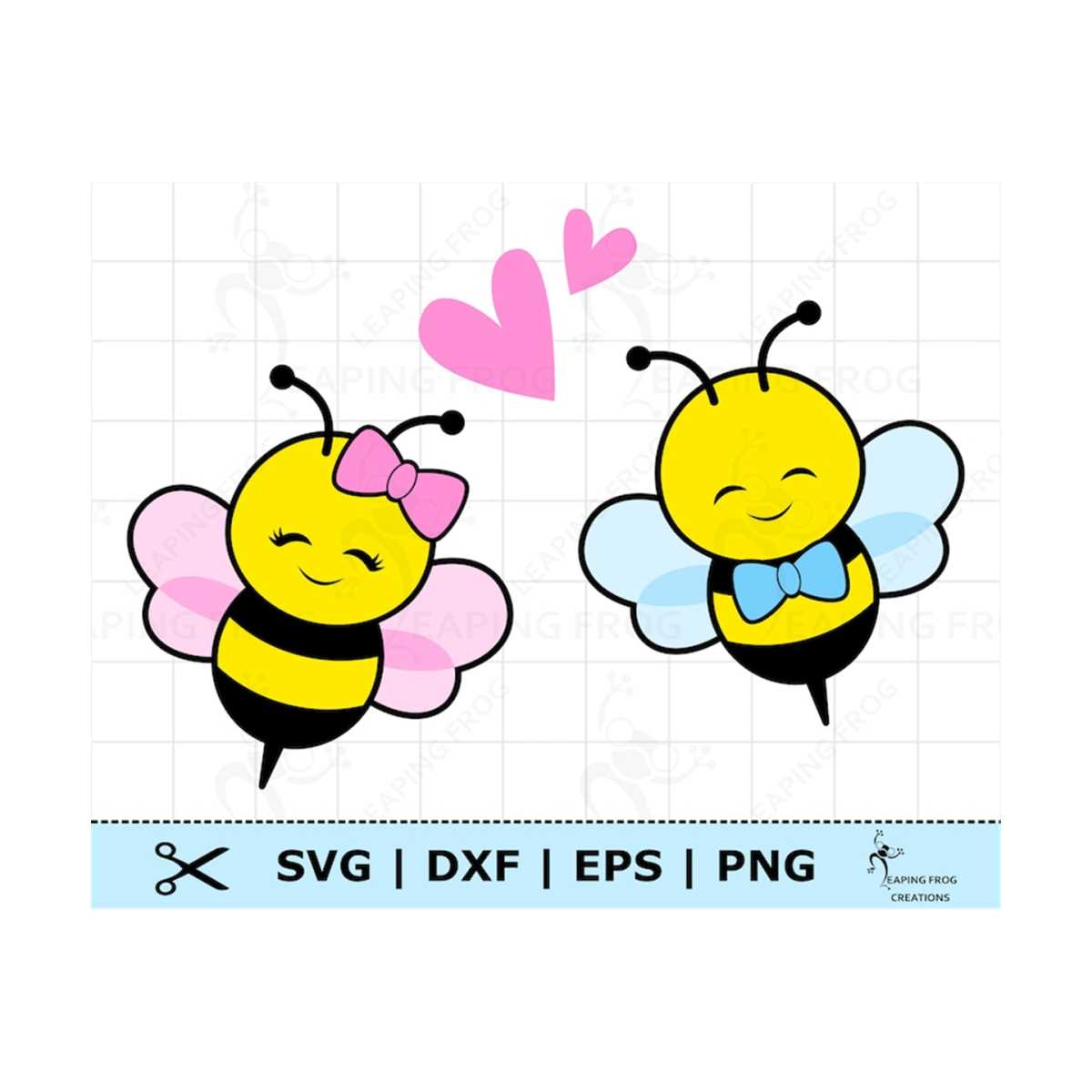 Bumblebee SVG. Bee couple. Valentine's Day SVG. Circut cut - Inspire Uplift